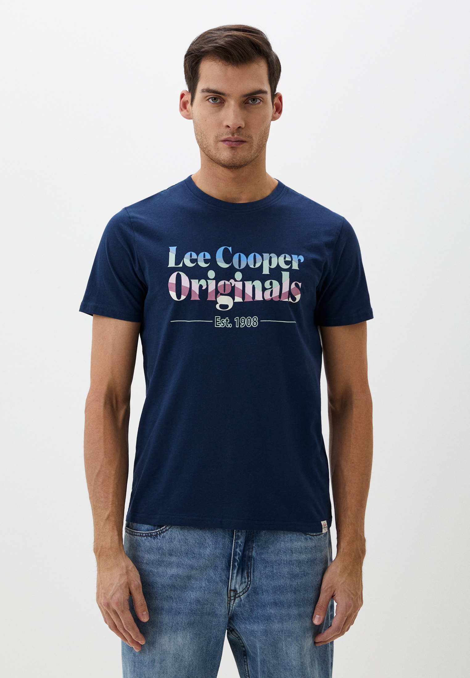 Футболка Lee Cooper, цвет: синий, RTLADI753402 — купить в интернет ...