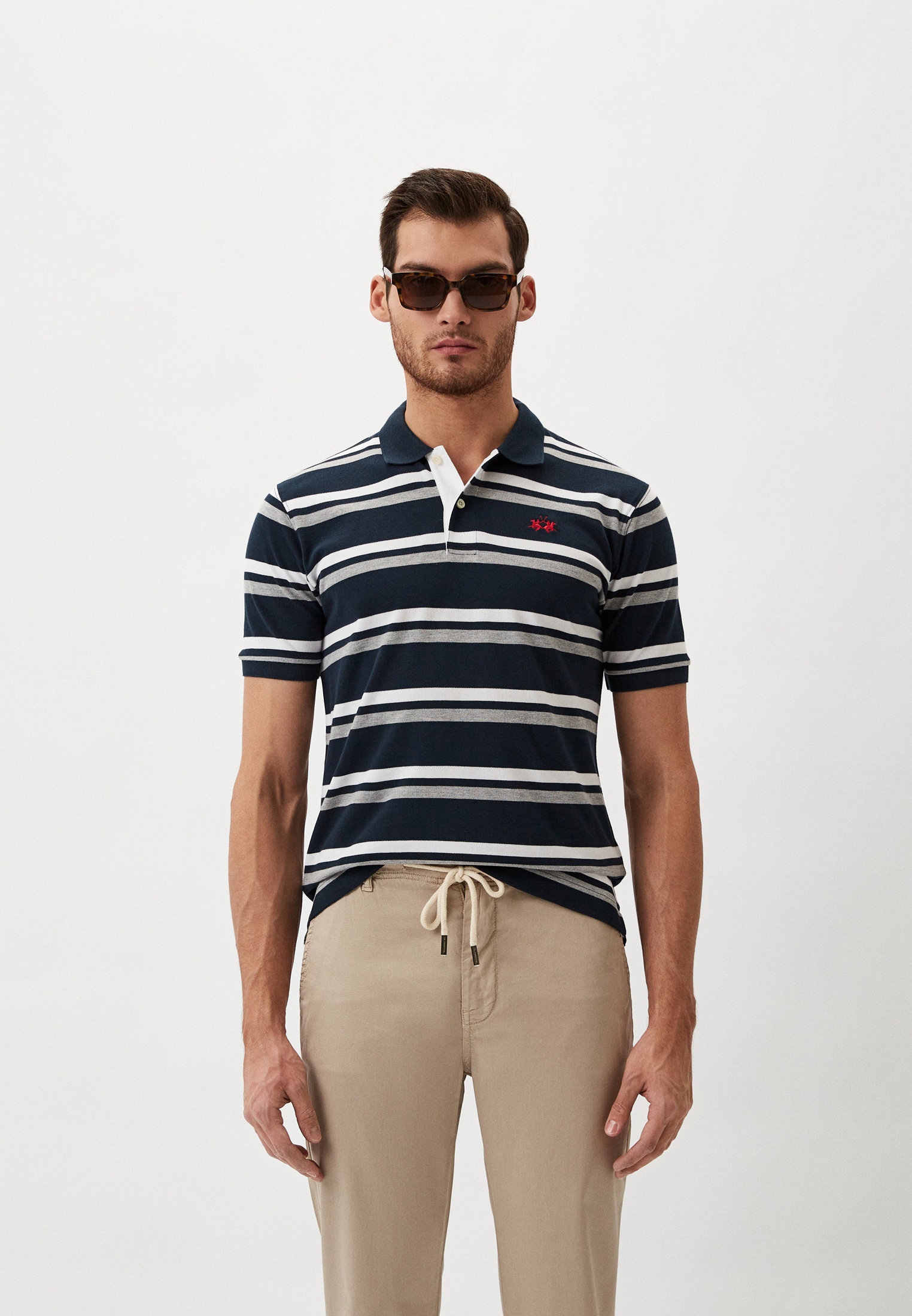 Поло La Martina, цвет: синий, RTLADI803101 — купить в интернет-магазине ...