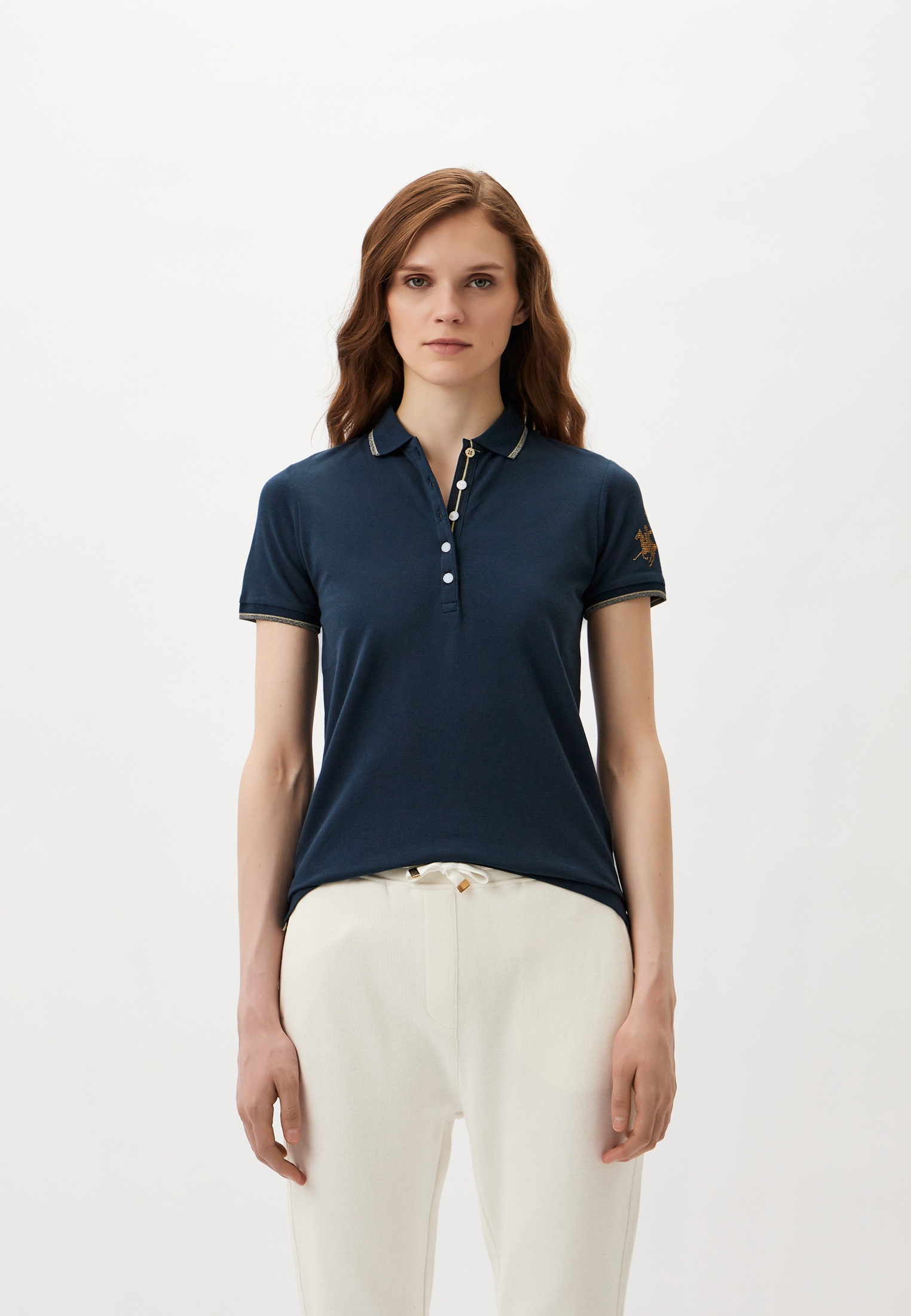 Поло La Martina, цвет: синий, RTLADI812601 — купить в интернет-магазине ...