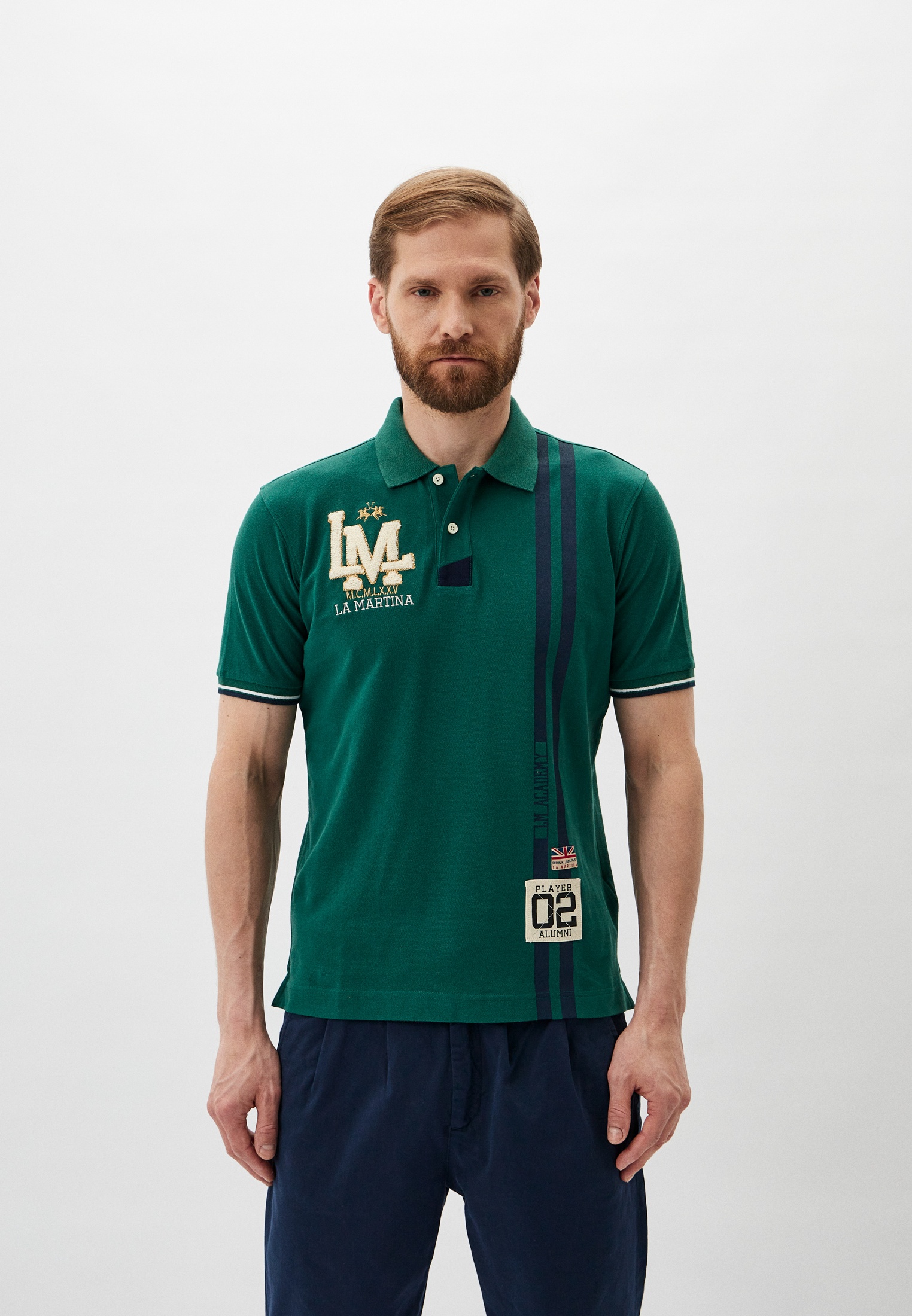 Поло La Martina, цвет: зеленый, RTLADI836401 — купить в интернет ...