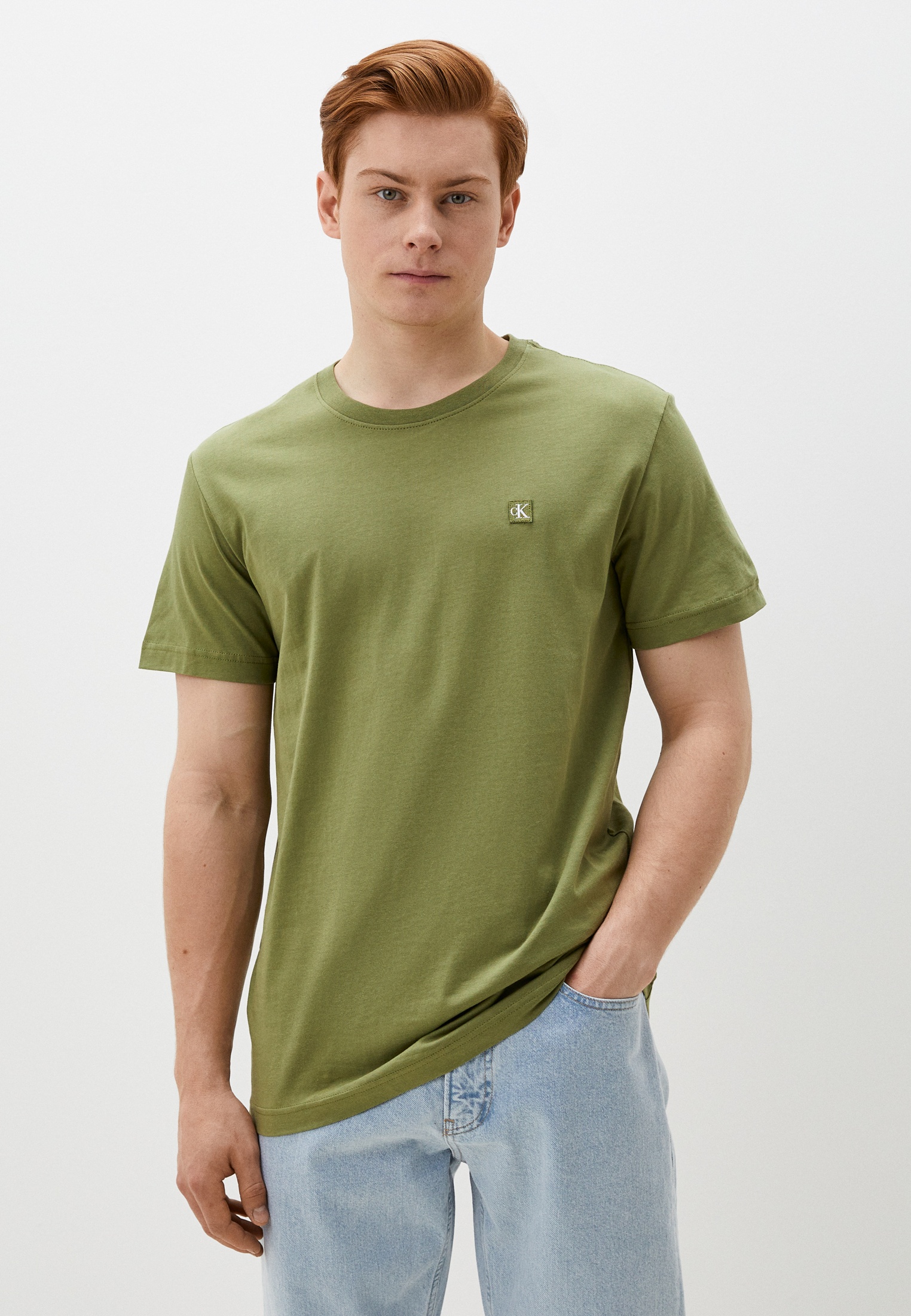 Футболка Calvin Klein Jeans, цвет: зеленый, RTLADJ572302 — купить в ...