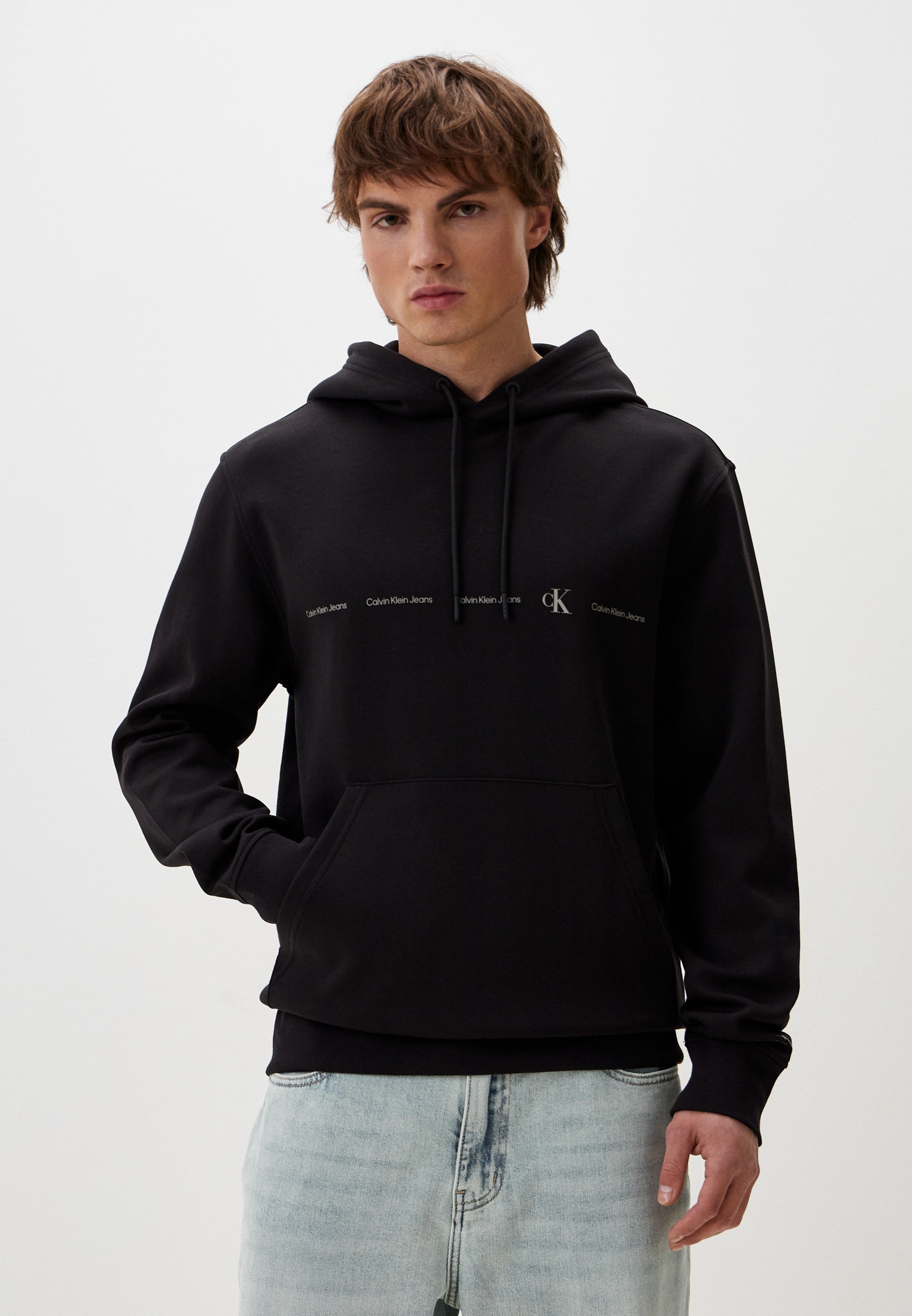 Худи Calvin Klein Jeans, цвет: черный, RTLADJ572402 — купить в интернет ...