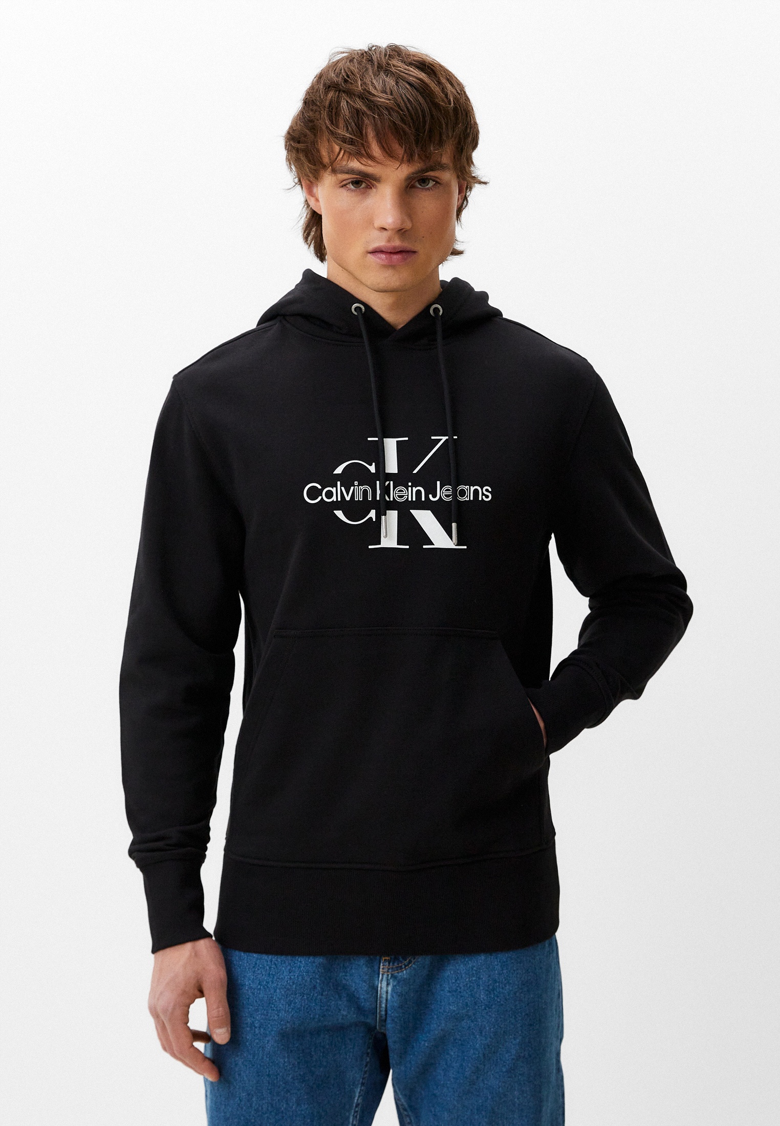 Худи Calvin Klein Jeans, цвет: черный, RTLADJ573001 — купить в интернет ...