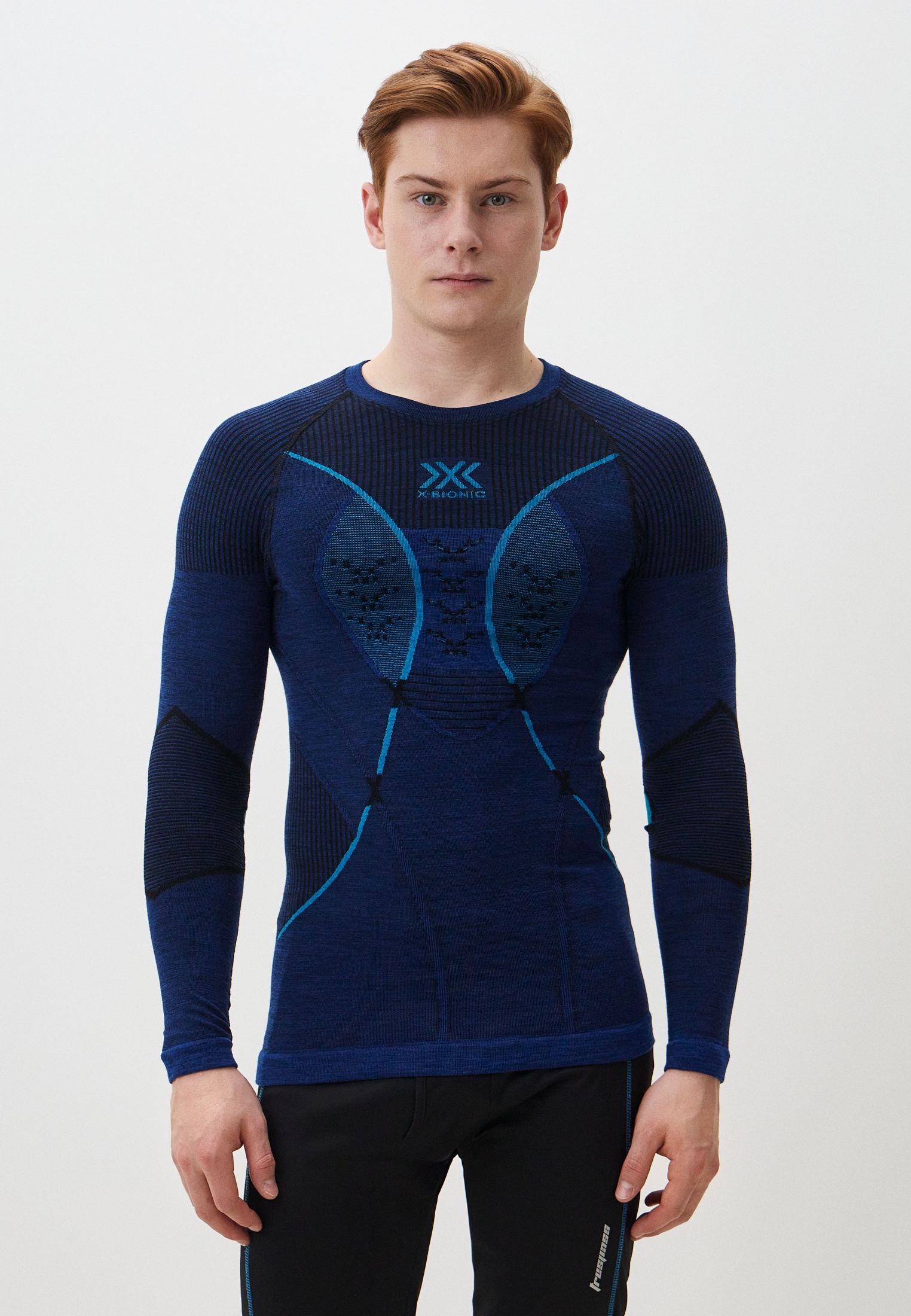 Термобелье верх X-Bionic MERINO SHIRT ROUND NECK LG SL, цвет: синий, RTLADJ674601 — купить в ...