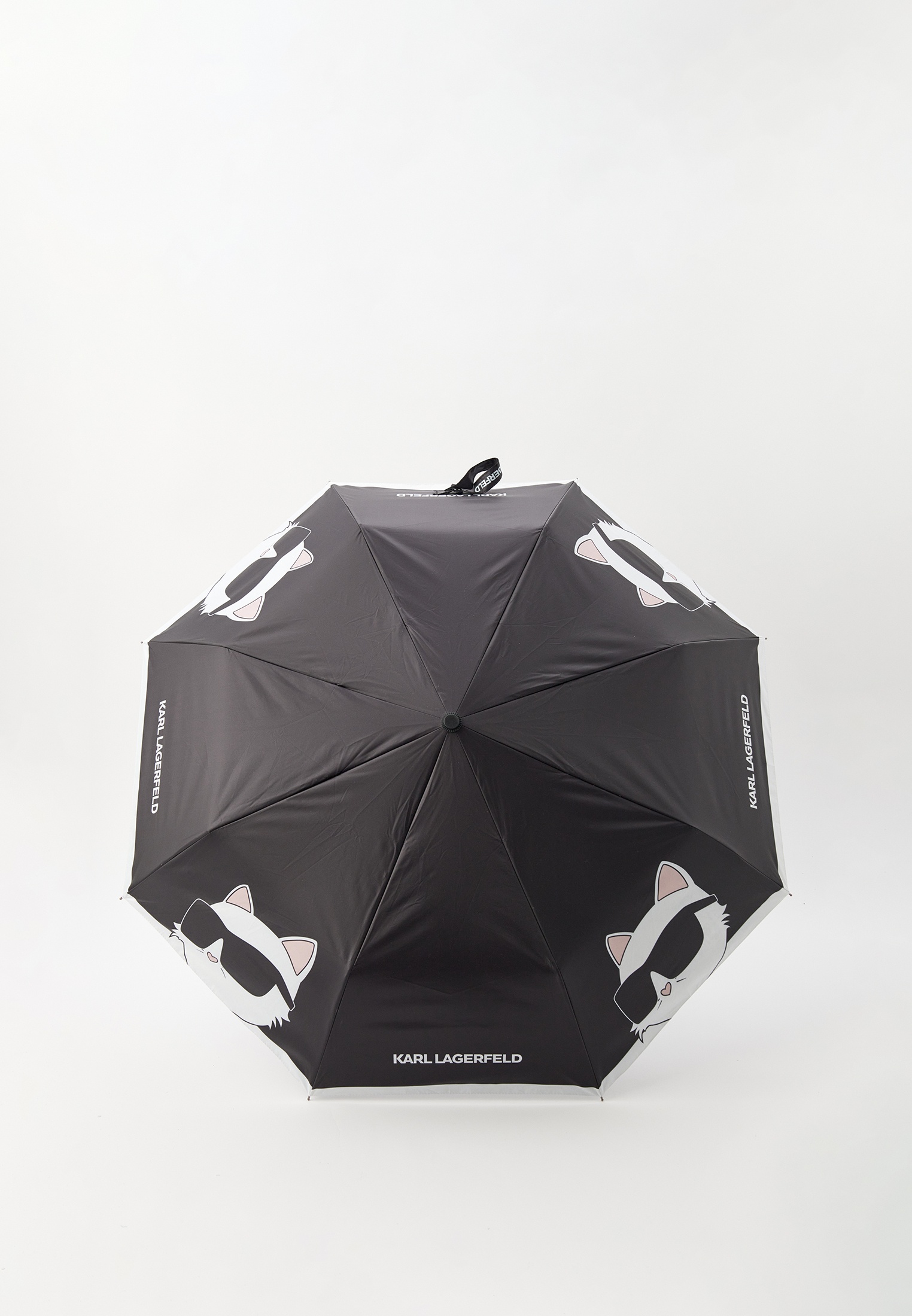 Зонт складной Karl Lagerfeld, цвет: черный, RTLADK156301 — купить в ...