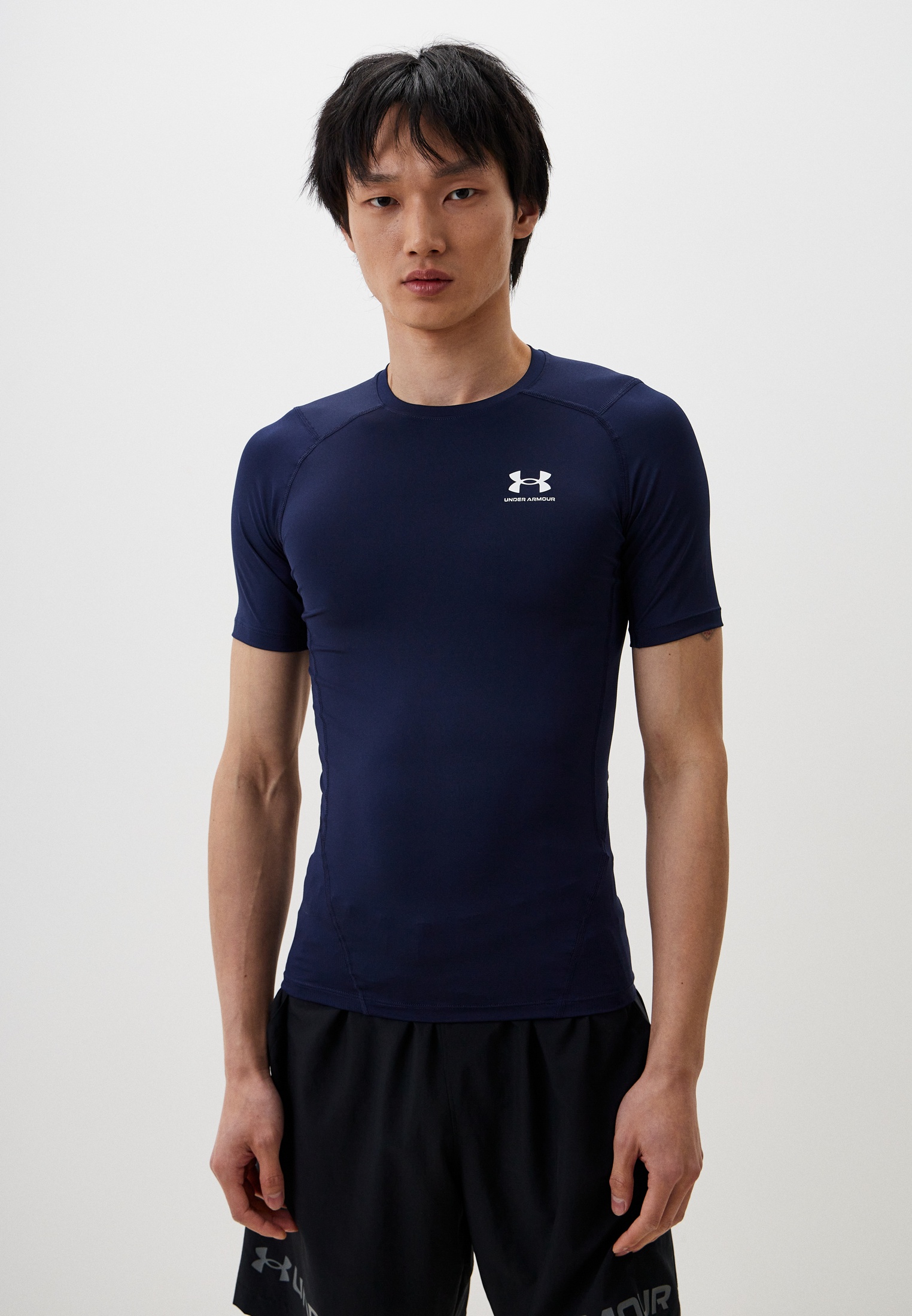 Футболка спортивная Under Armour UA HG ARMOUR COMP SS, цвет: синий ...