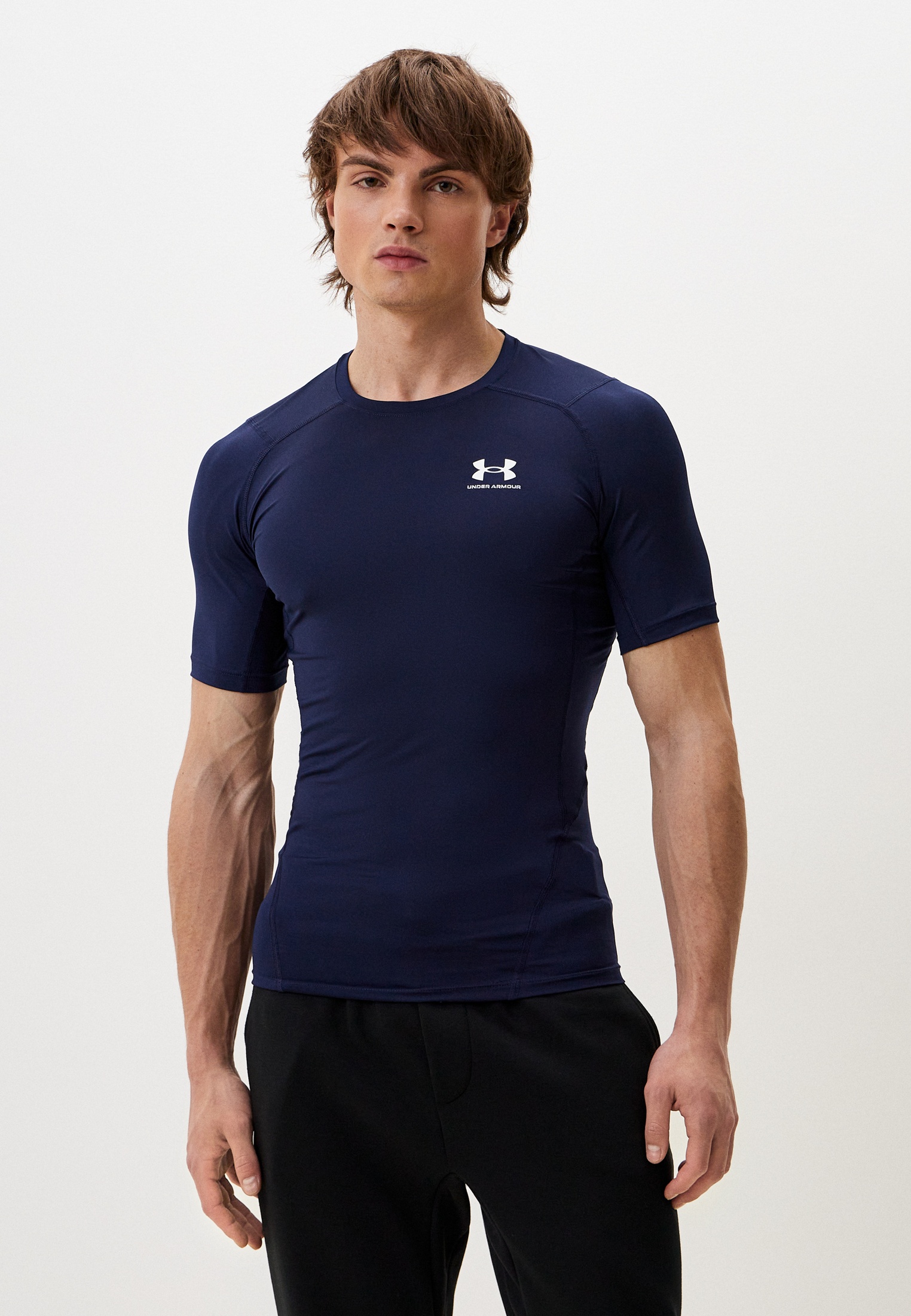 Футболка спортивная Under Armour UA HG ARMOUR COMP SS, цвет: синий ...