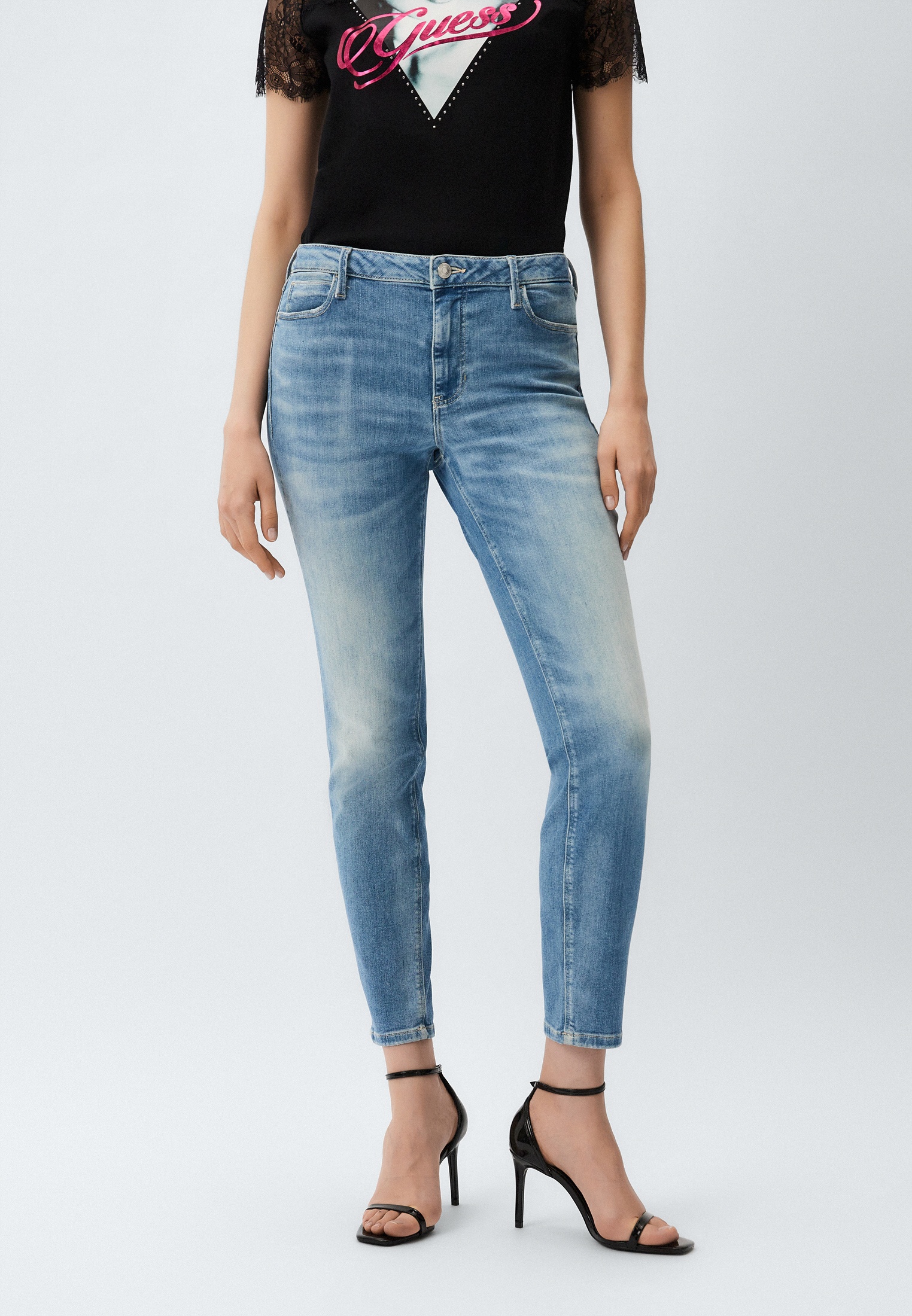 Джинсы Guess 1981 SKINNY, цвет: голубой, RTLADK534001 — купить в ...