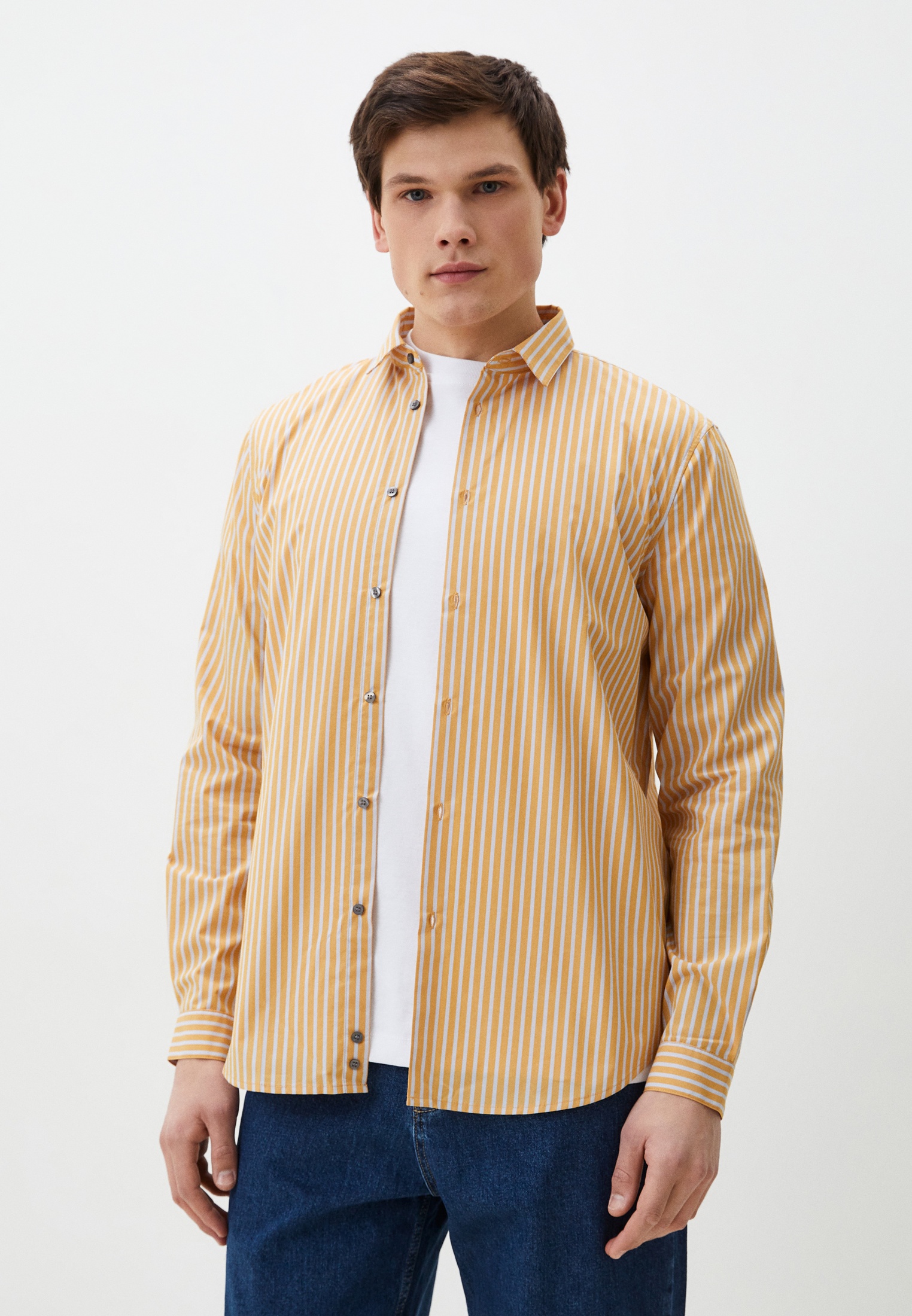 Рубашка Sisley, цвет: желтый, RTLADK558101 — купить в интернет-магазине ...