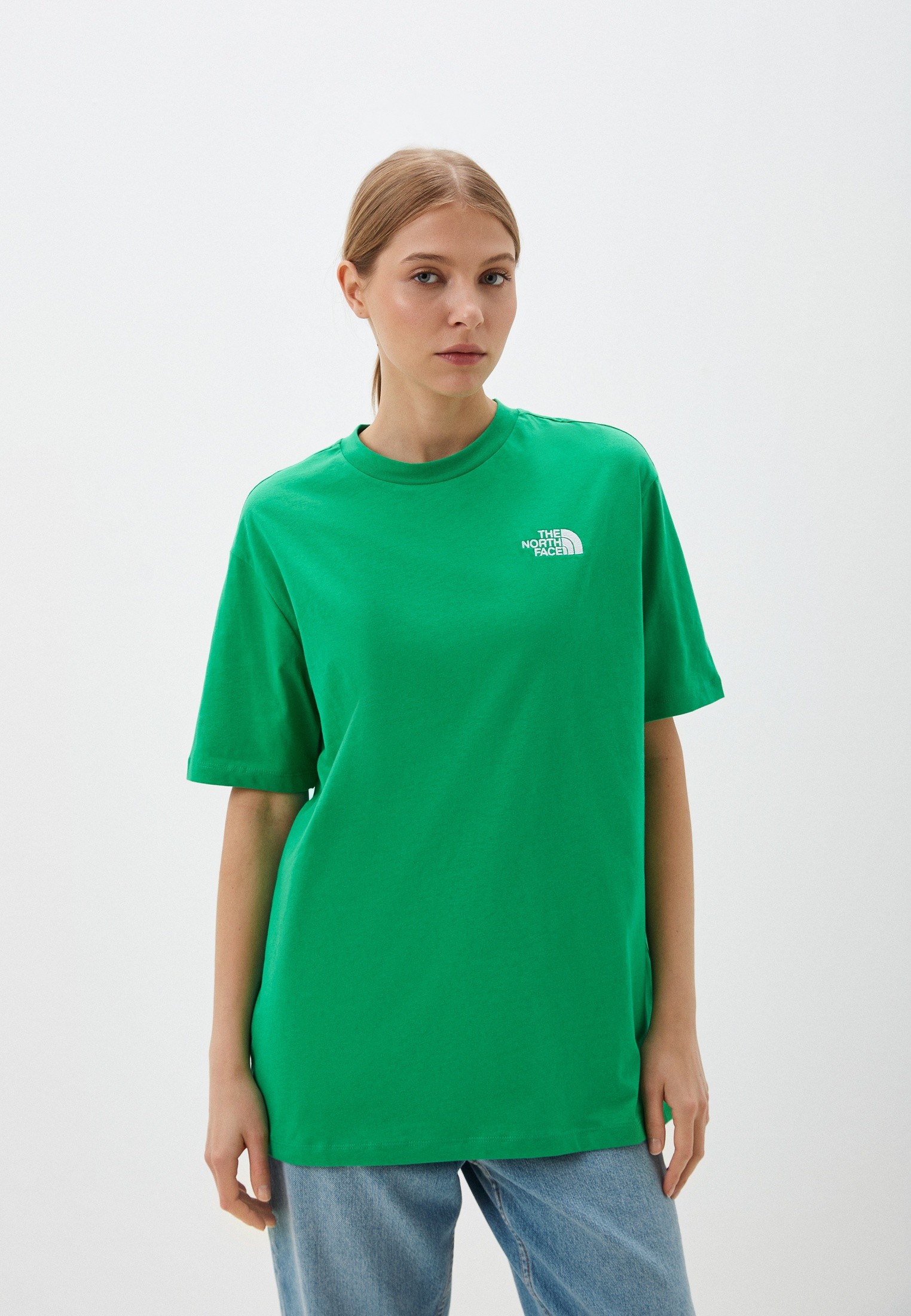 Футболка The North Face W S/S Essential Oversize Tee, цвет: зеленый ...