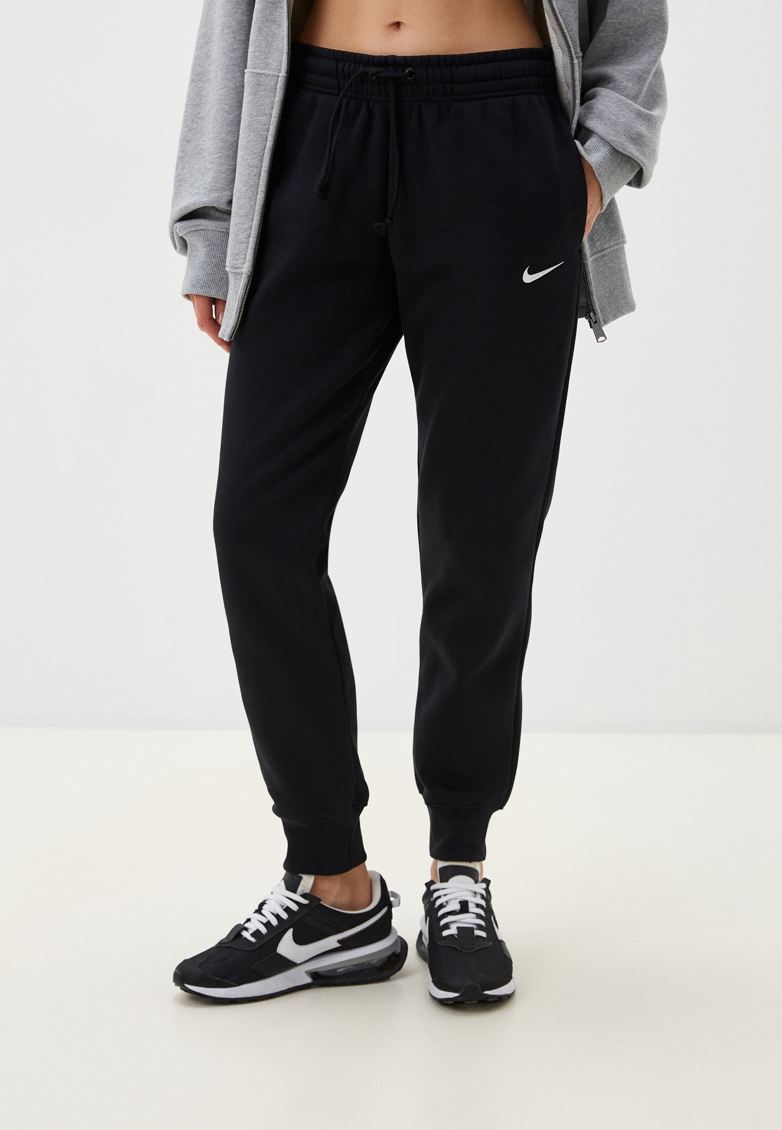 Брюки спортивные Nike W Nsw Phnx Flc Mr Pant Std цвет черный