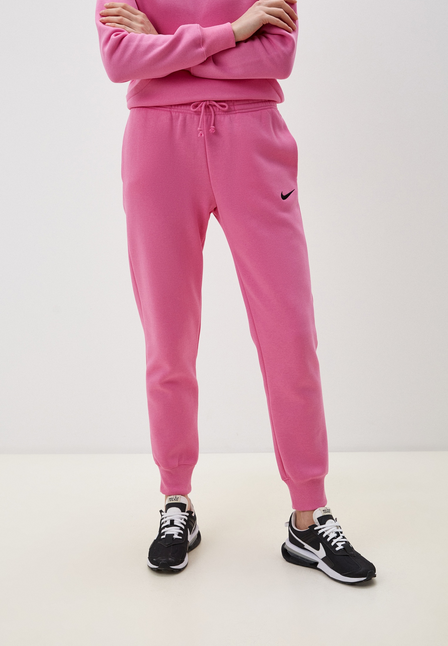 Брюки спортивные Nike W Nsw Phnx Flc Mr Pant Std цвет розовый