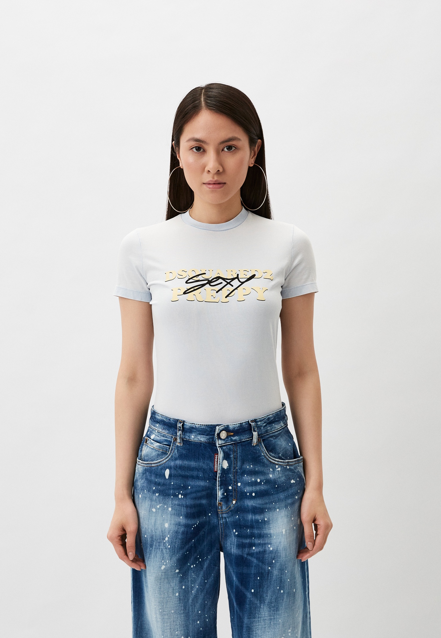 Футболка Dsquared2, цвет: голубой, RTLADL179301 — купить в интернет ...