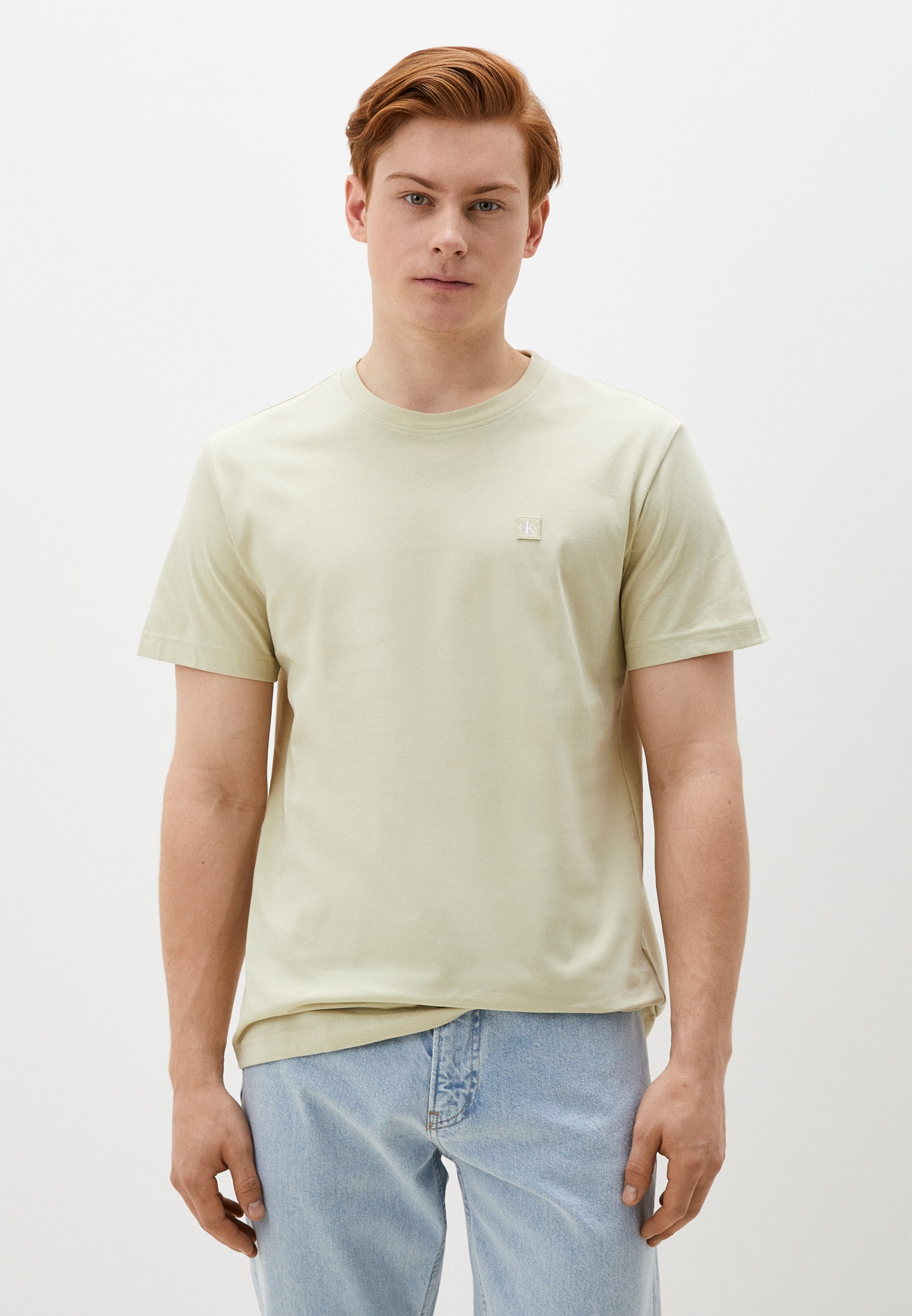 Футболка Calvin Klein Jeans, цвет: бежевый, RTLADL242602 — купить в ...
