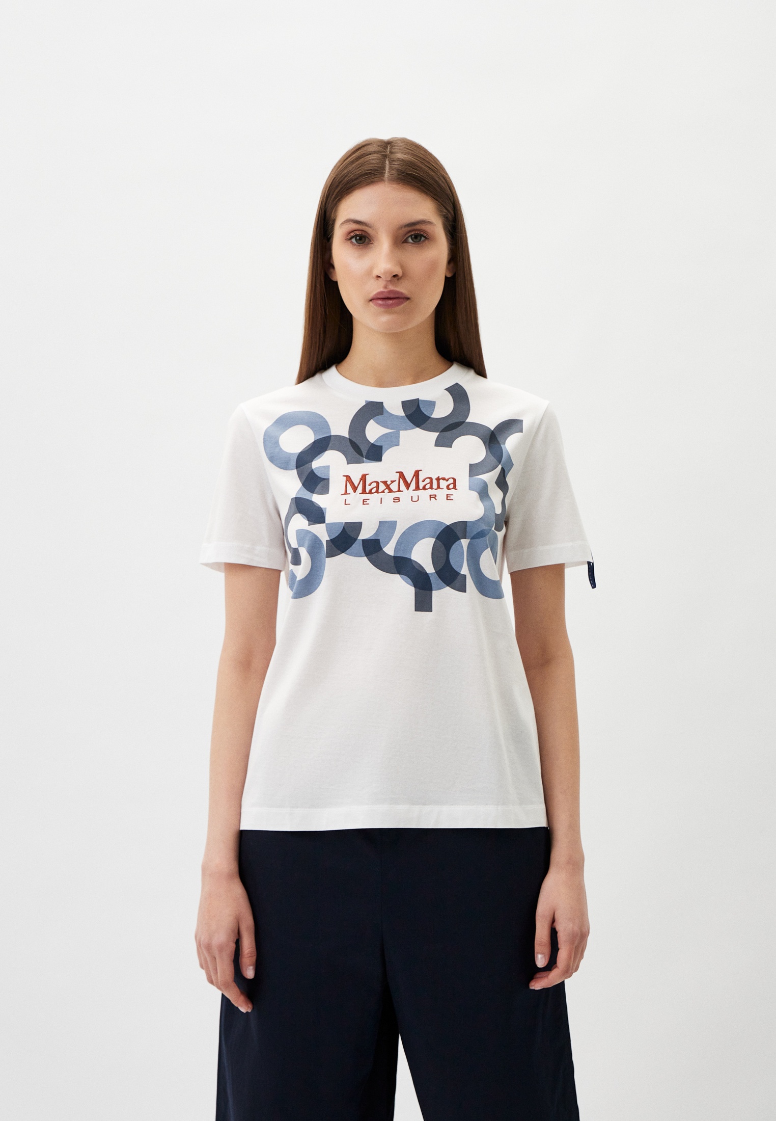 Футболка Max Mara Leisure OBLIQUA, цвет: белый, RTLADM156701 — купить в ...