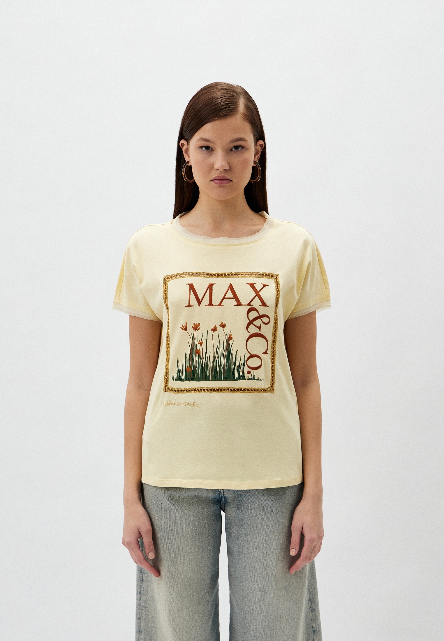 Футболка и сумка Max&Co DREAMTEE, цвет: бежевый, RTLADM468201 — купить ...