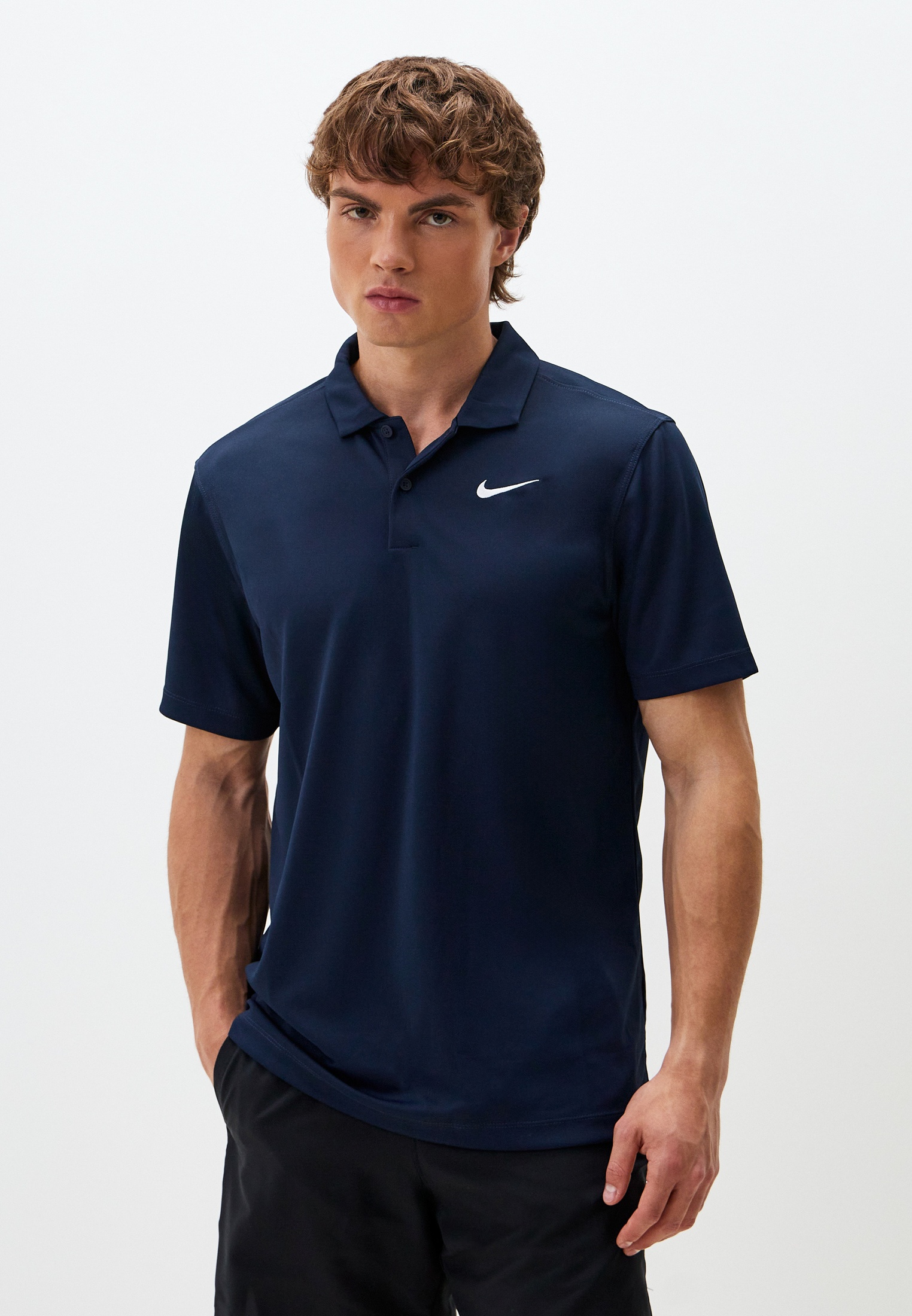 Поло Nike M NKCT DF POLO SOLID, цвет: синий, RTLADM591001 — купить в ...