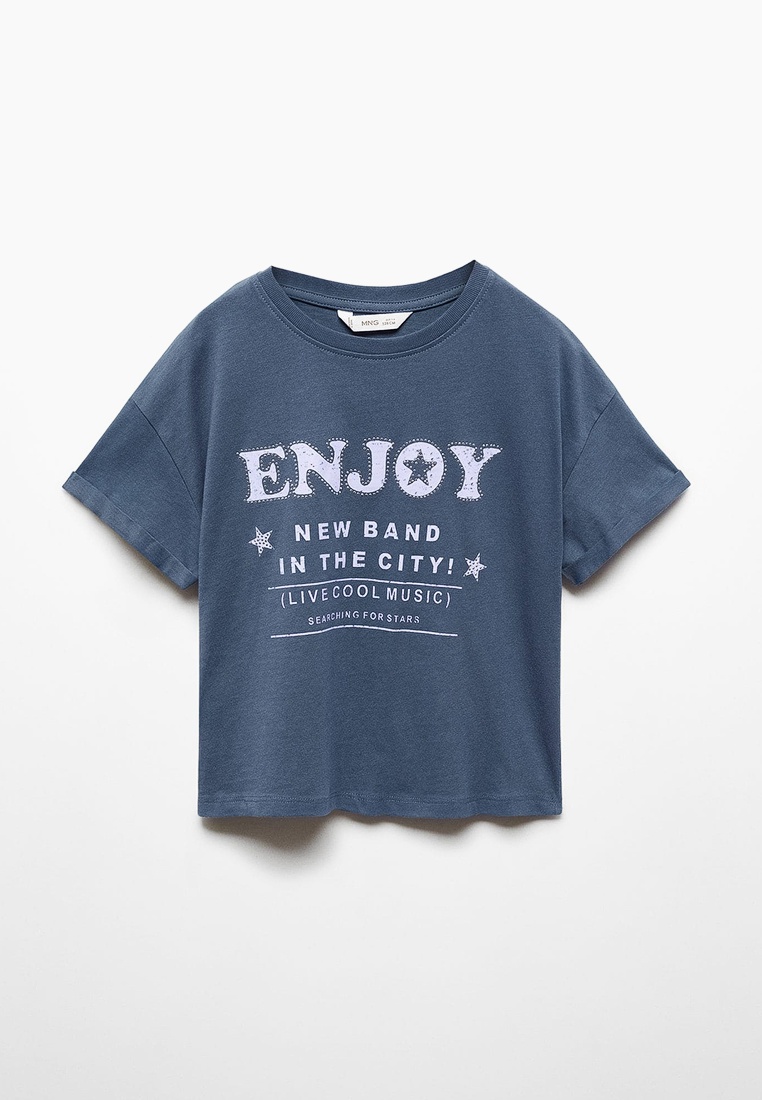 Футболка Mango Kids BAND, цвет: синий, RTLADM619501 — купить в интернет ...