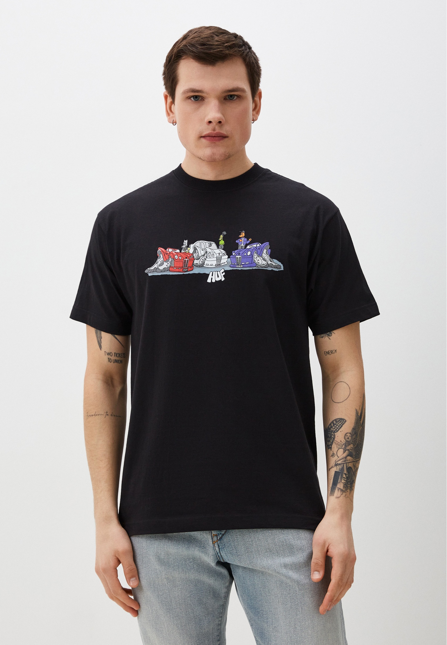 Футболка Huf HUF CAR SHOW, цвет: черный, RTLADM791301 — купить в ...