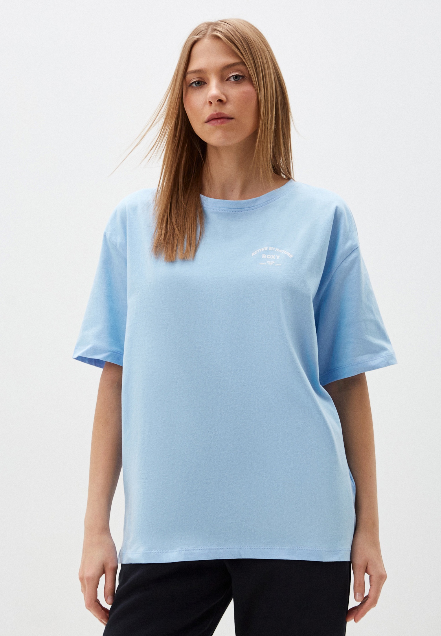Футболка Roxy ESS NRJ EZ TEE KTTP BHG0, цвет: голубой, RTLADM967401 ...