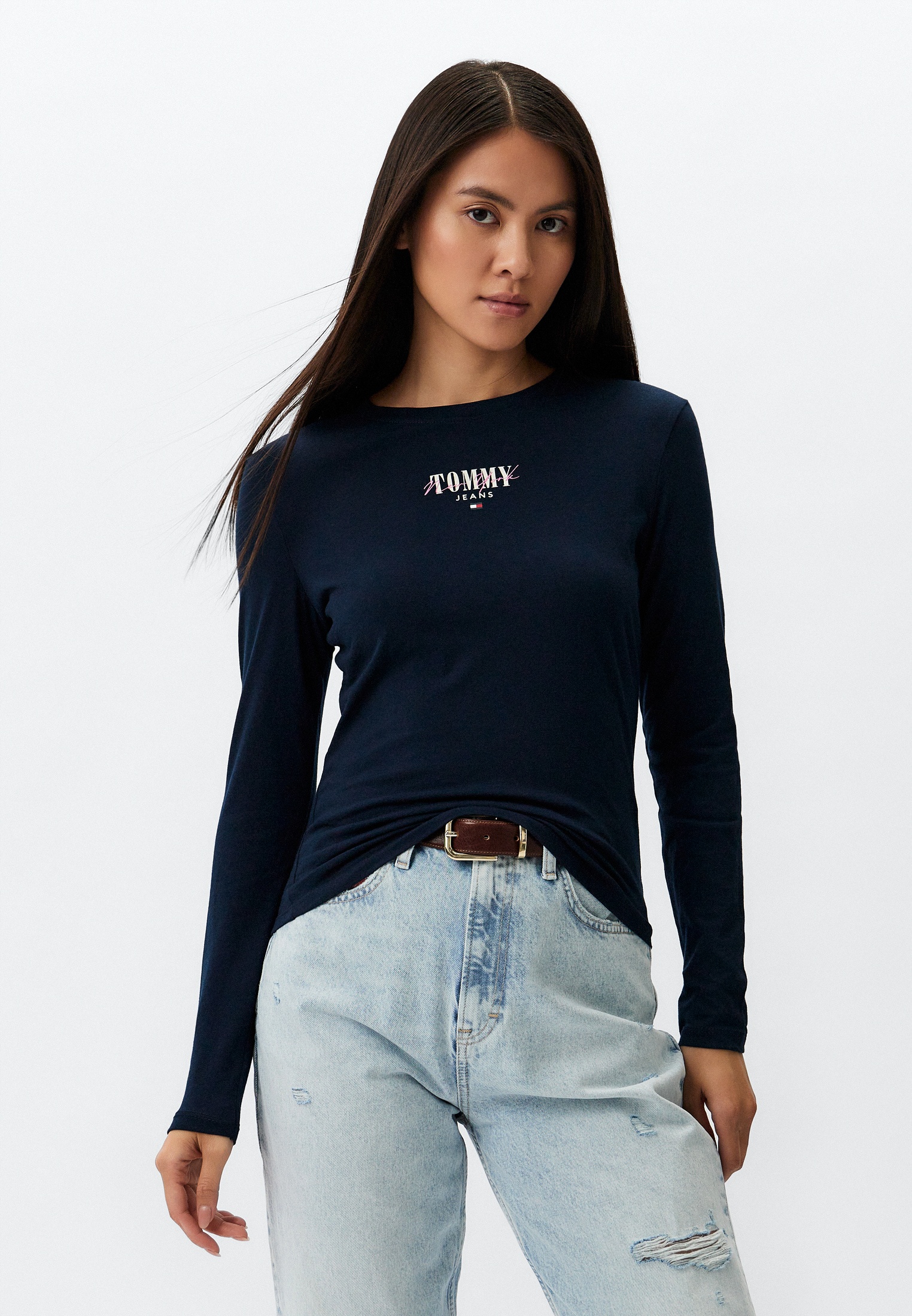 Лонгслив Tommy Jeans, цвет: синий, RTLADN153401 — купить в интернет ...