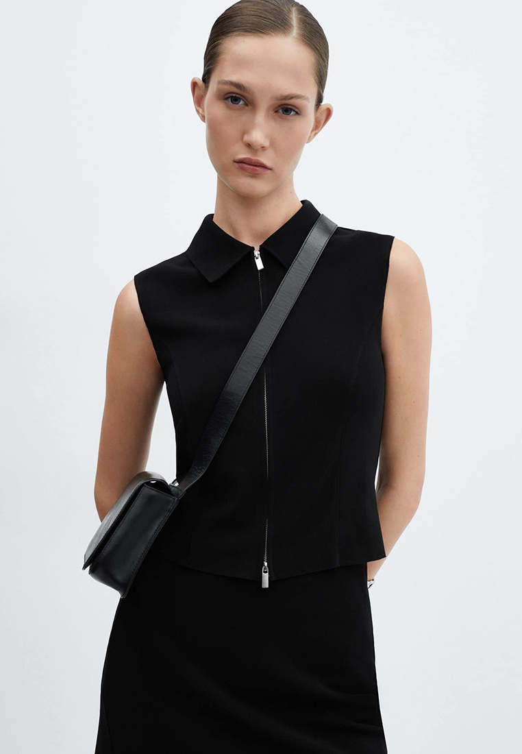 Жилет Mango MAZIP, цвет: черный, RTLADN426001 — купить в интернет ...