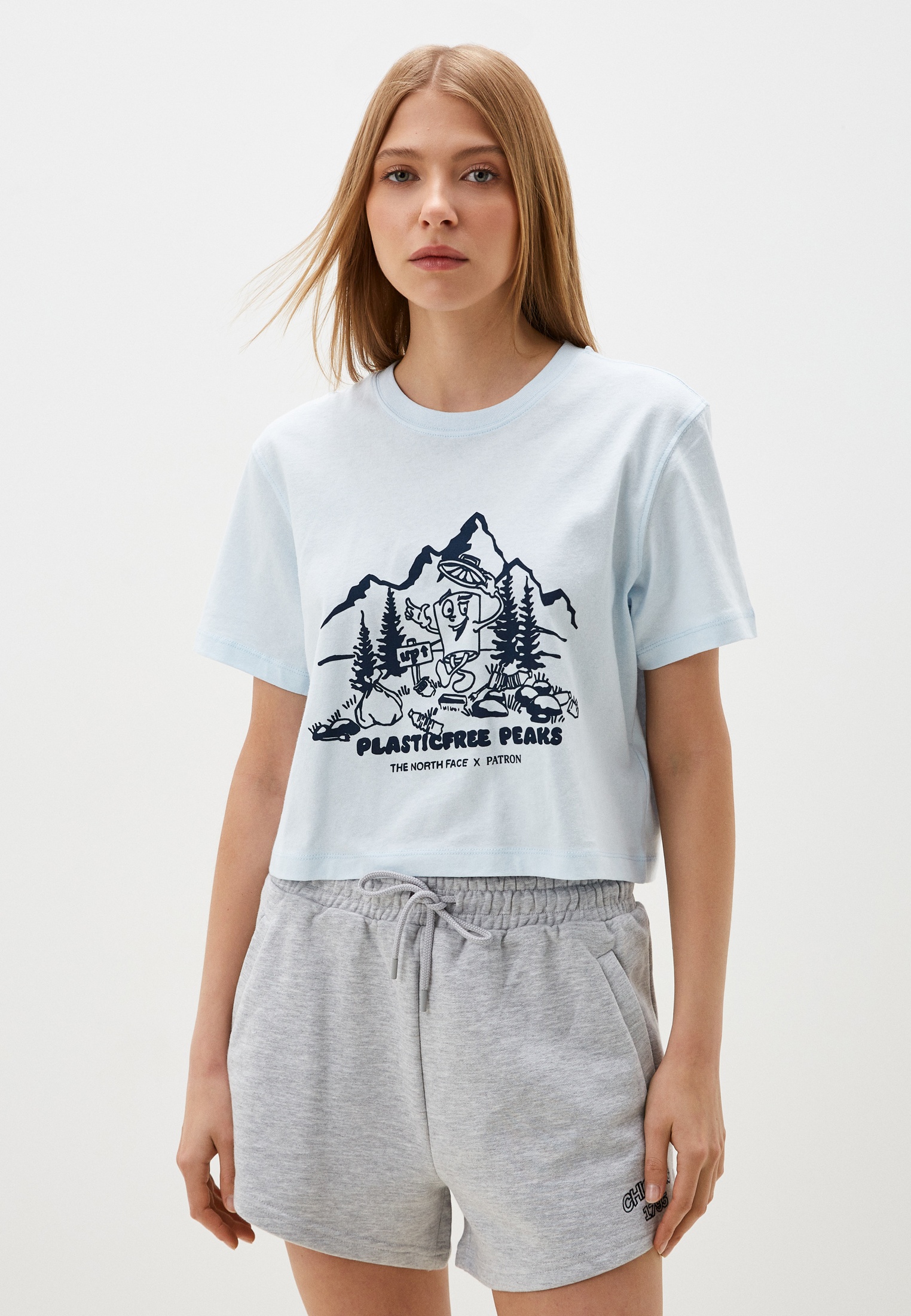 Футболка The North Face W Nature S/S Tee, цвет: голубой, RTLADN473101 ...