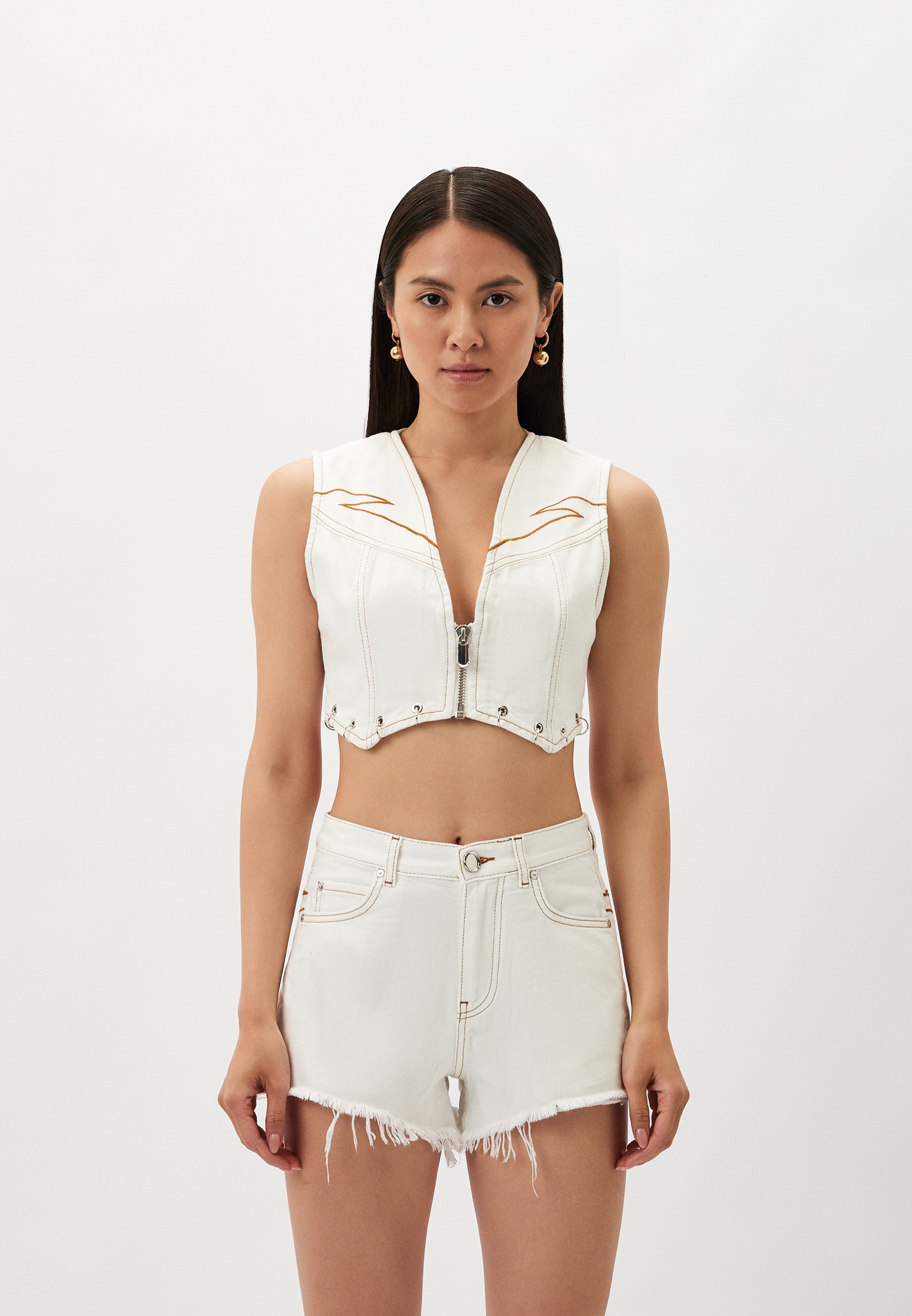 Жилет джинсовый Pinko, цвет: белый, RTLADN487201 — купить в интернет ...