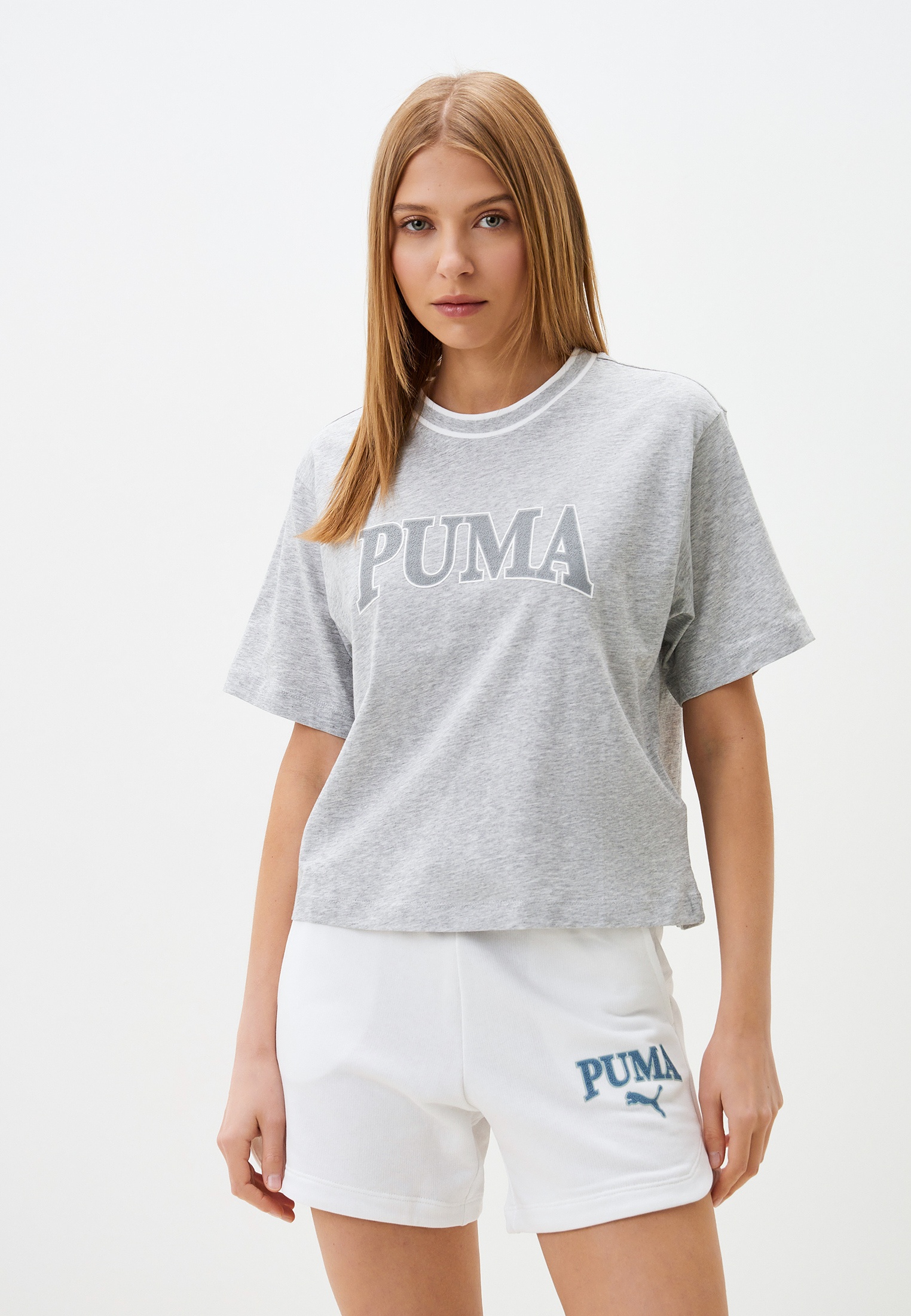 Футболка PUMA SQUAD Graphic Tee, цвет: серый, RTLADN683501 — купить в ...