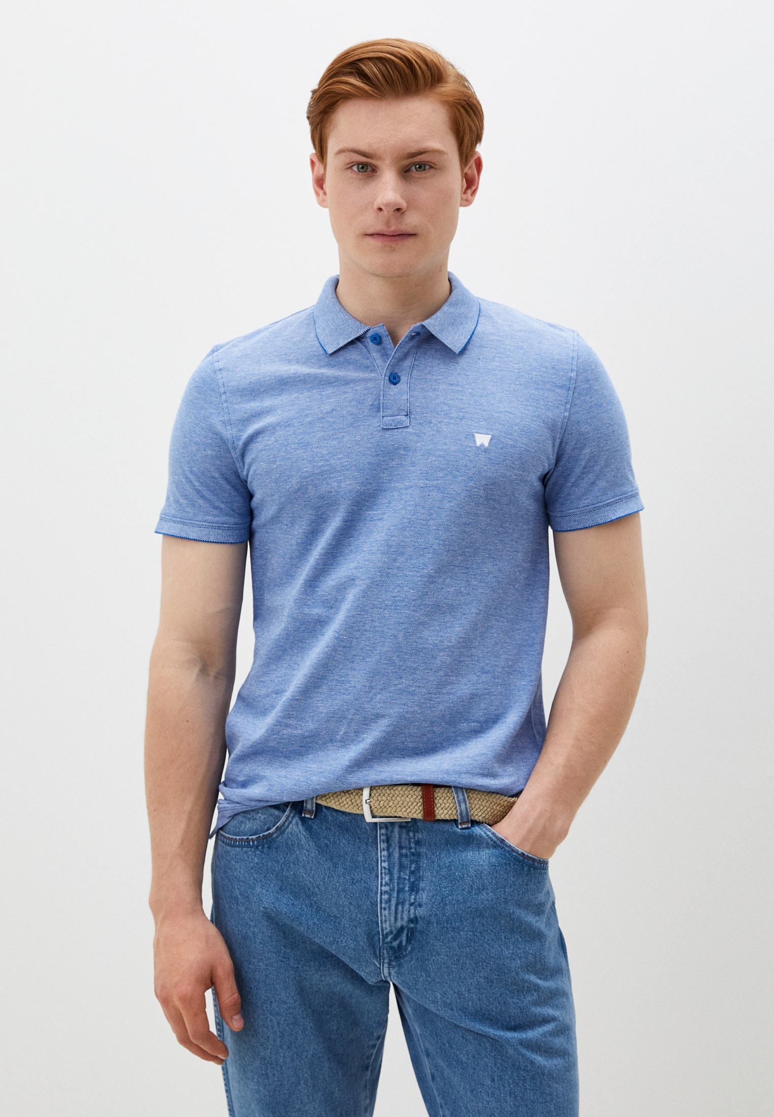 Поло Wrangler REGULAR, цвет: голубой, RTLADN767401 — купить в интернет ...