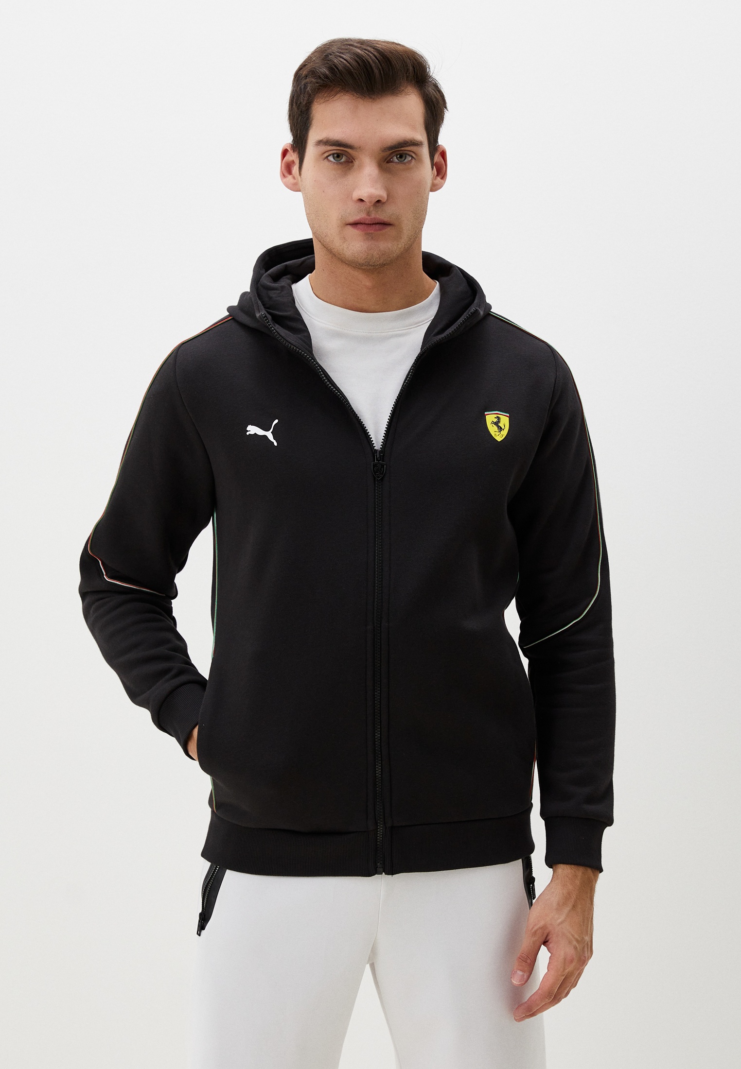 Толстовка PUMA Ferrari Race Hooded Sweat Jacket, цвет: черный ...