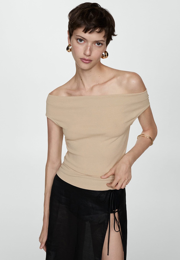 Топ Mango ALEXIS, цвет: бежевый, RTLADO086101 — купить в интернет ...