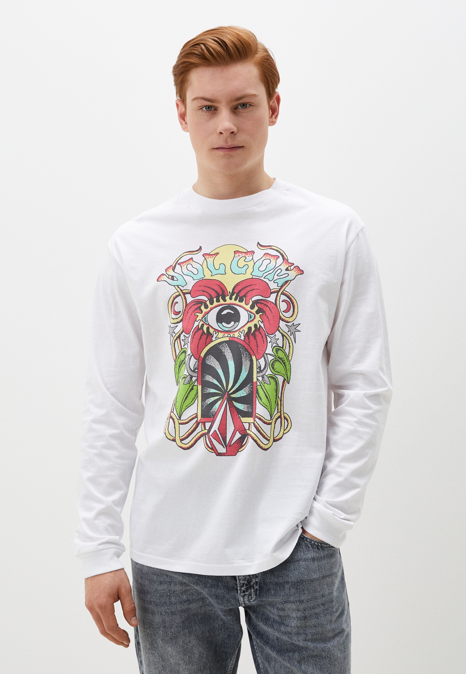 Лонгслив Volcom EYE SEE YEW LST, цвет: белый, RTLADO158201 — купить в ...