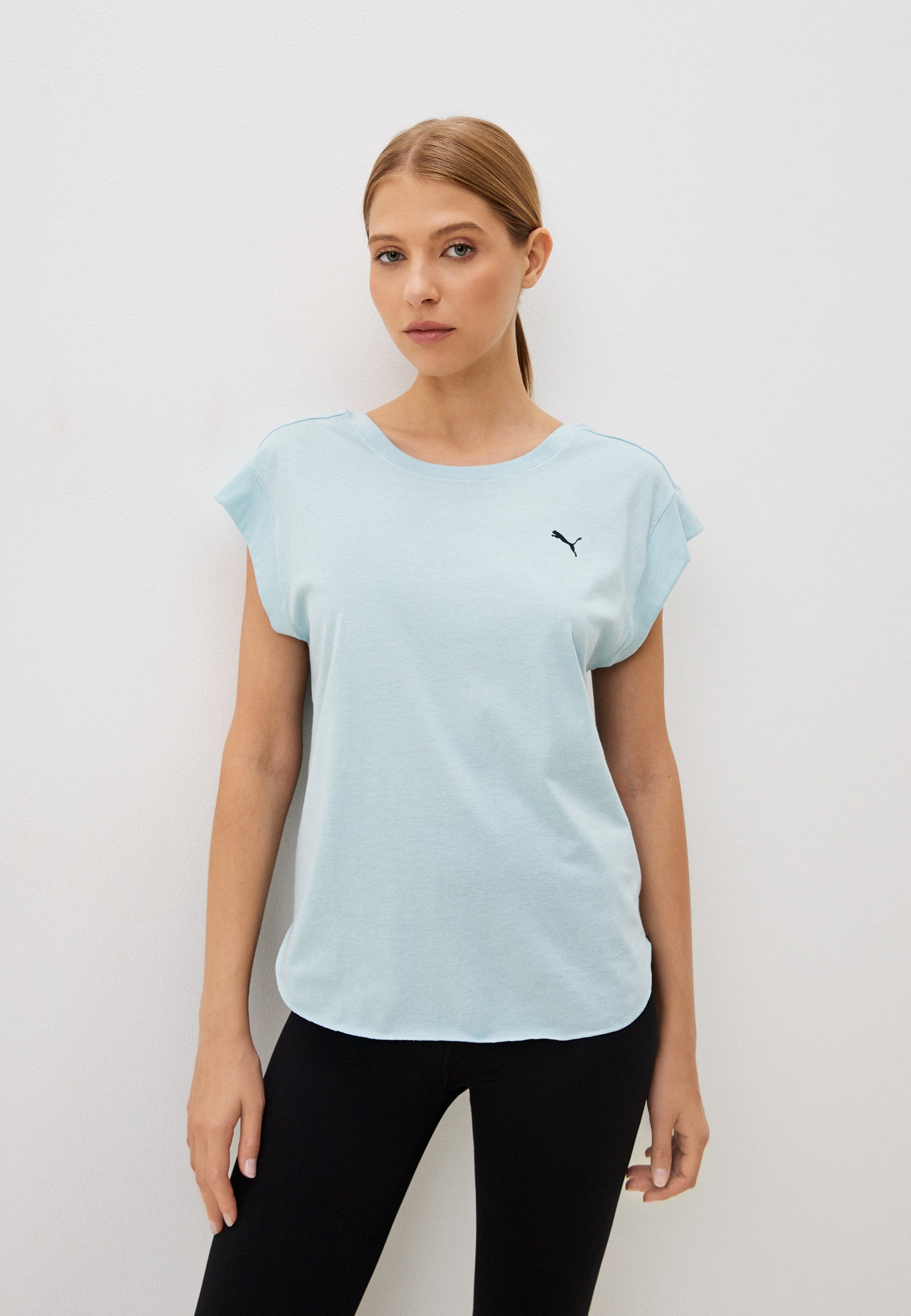 Футболка PUMA STUDIO FOUNDATIONS TEE, цвет: голубой, RTLADO420001 ...
