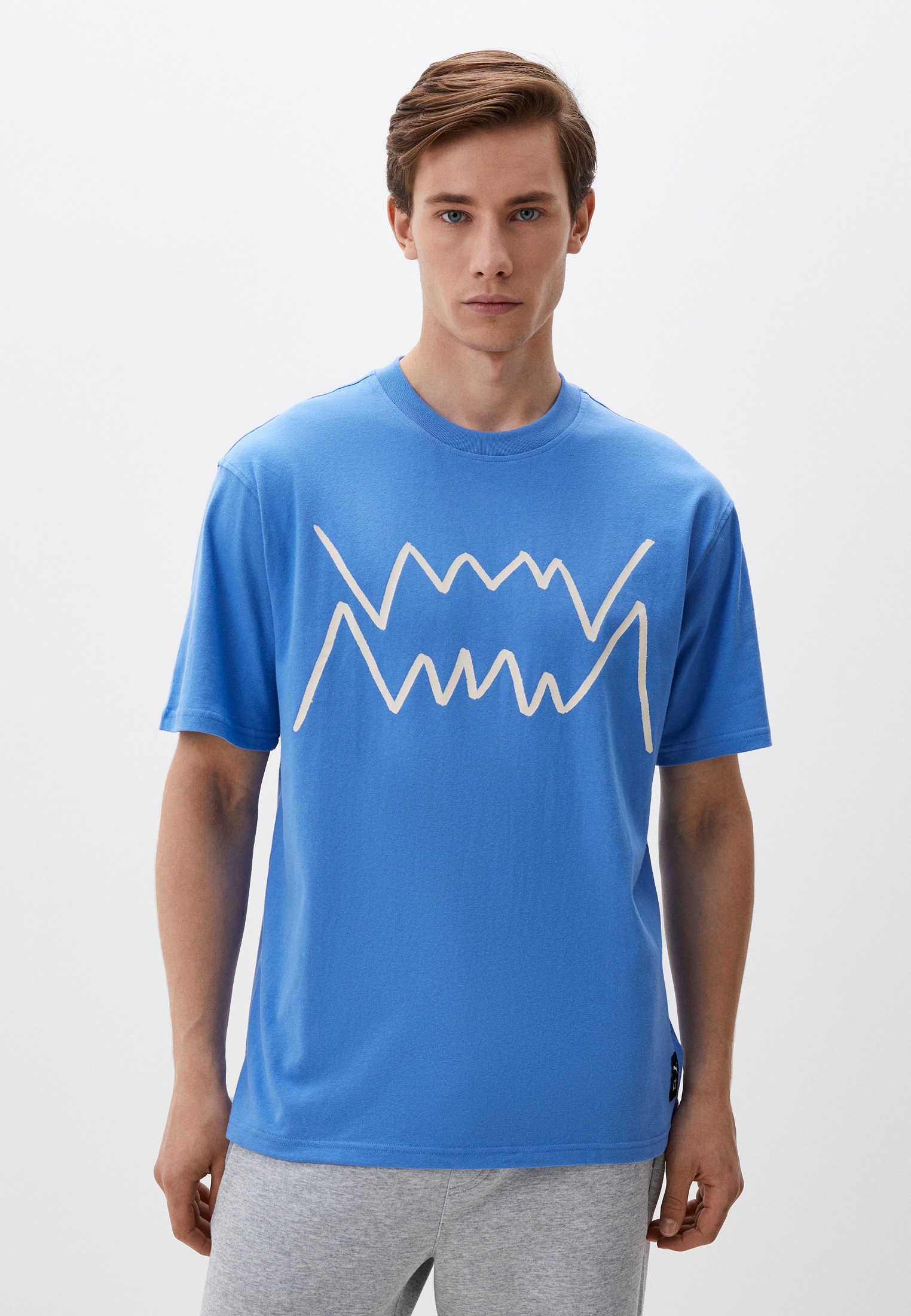 Футболка PUMA Jaws Core Tee, цвет: синий, RTLADO427301 — купить в ...