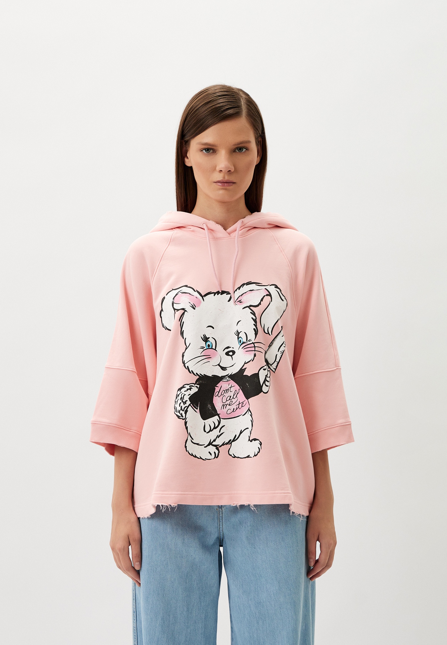 Худи Moschino, цвет: розовый, RTLADO798201 — купить в интернет-магазине ...