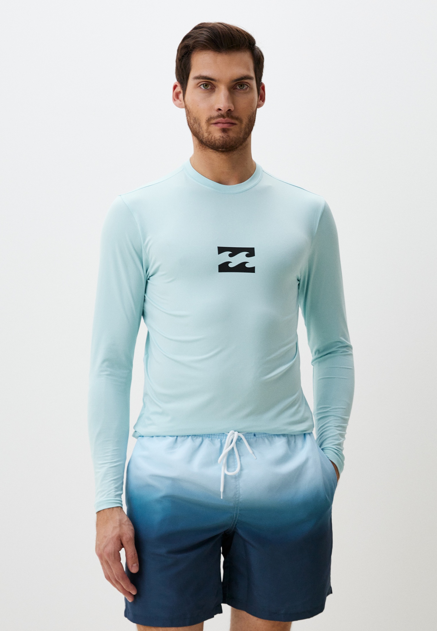 Гидрофутболка Billabong ALL DAY WAVE SFSH BLK, цвет: бирюзовый ...