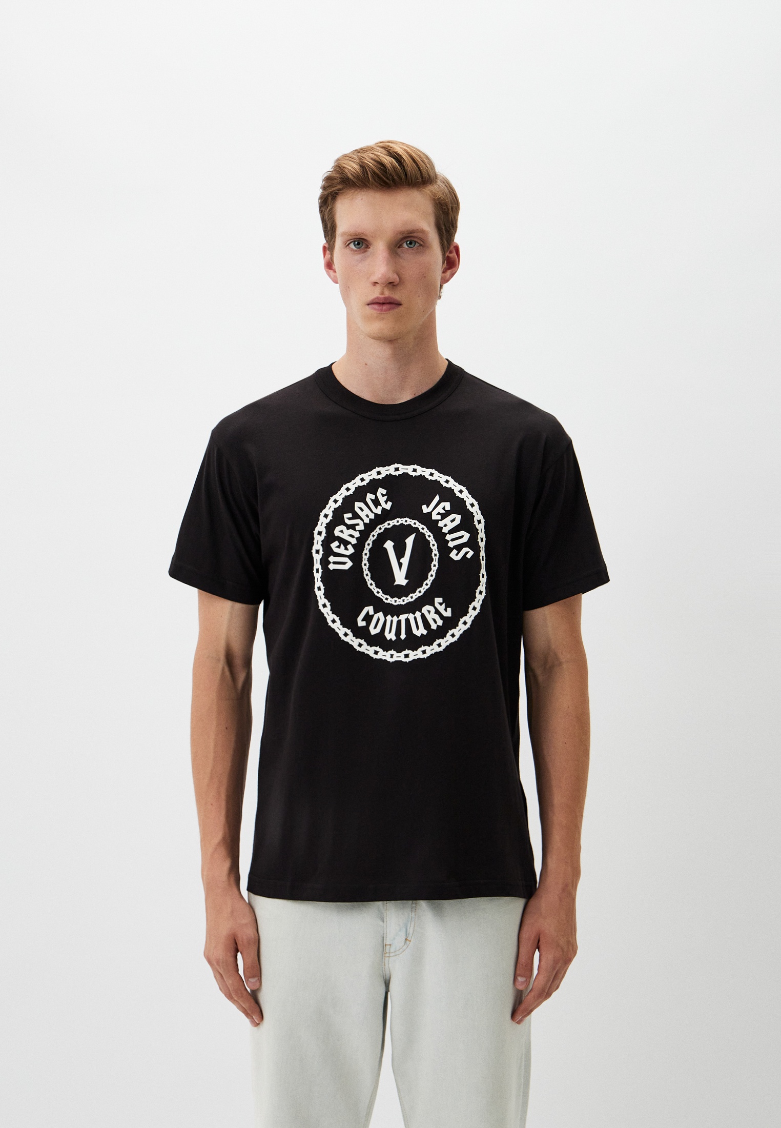 Футболка Versace Jeans Couture, цвет: черный, RTLADP700001 — купить в ...