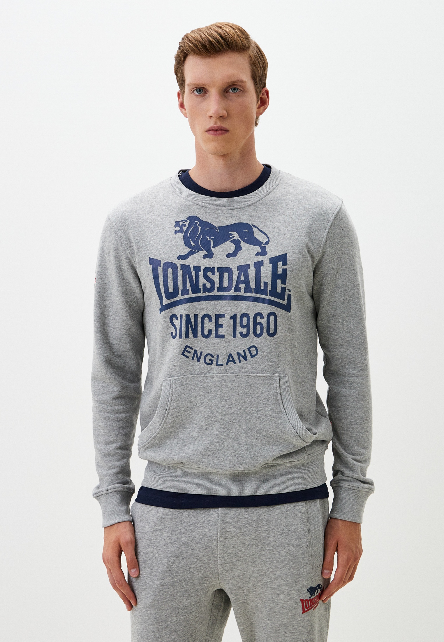 Свитшот Lonsdale NOSS, цвет: серый, RTLADQ016001 — купить в интернет ...