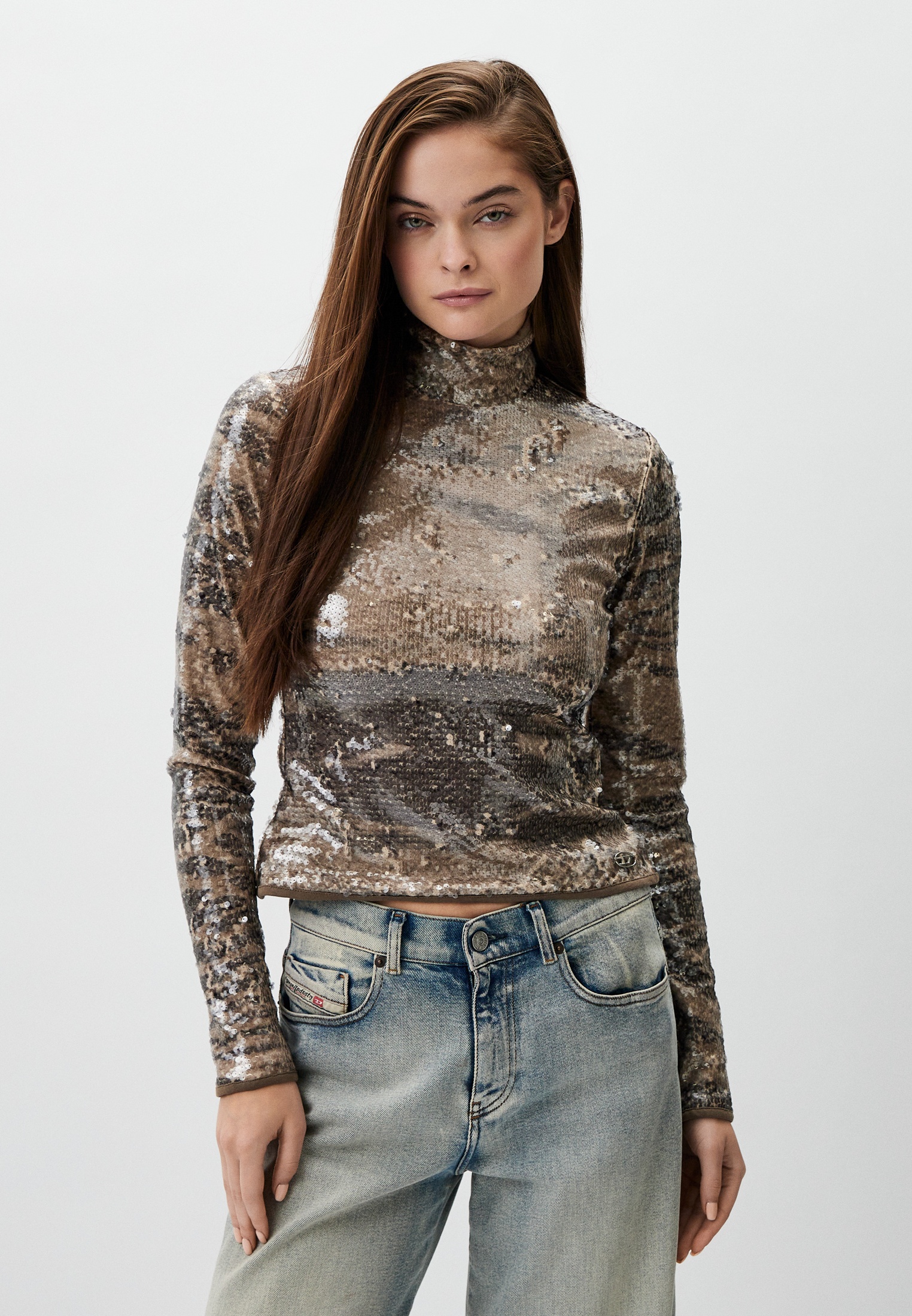 Водолазка Diesel, цвет: хаки, RTLADQ344401 — купить в интернет-магазине ...