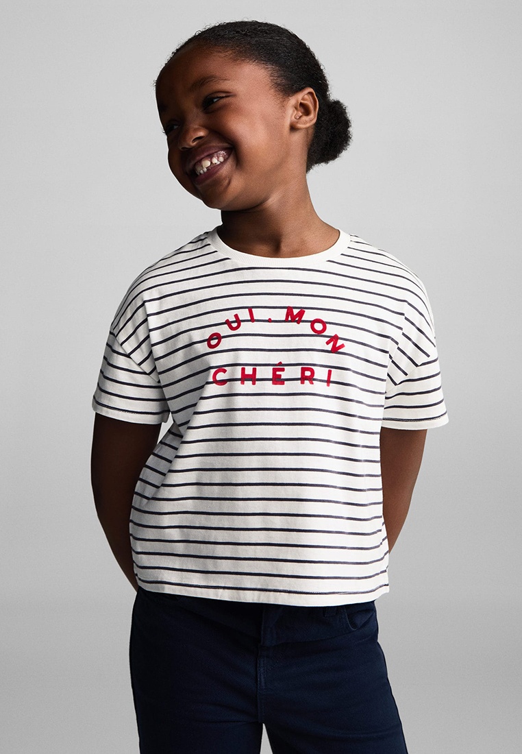 Футболка Mango Kids CHERI, цвет: белый, RTLADQ373901 — купить в ...