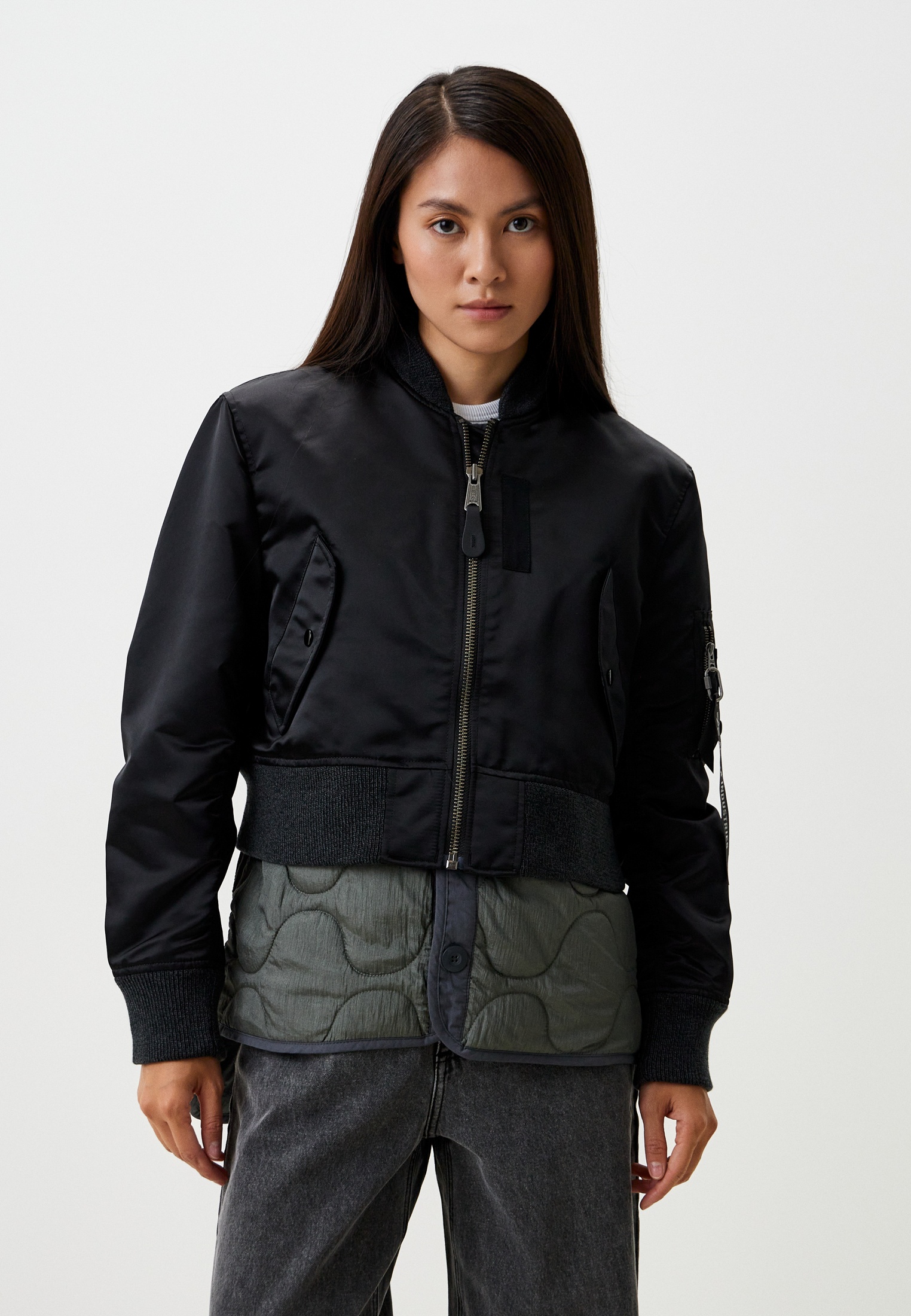 Бомбер Alpha Industries MA-1 LINER, цвет: зеленый, RTLADQ406801 ...