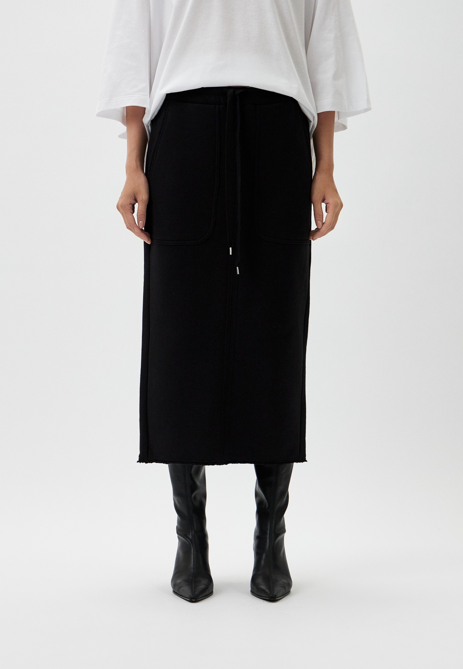 Юбка N21, цвет: черный, RTLADQ490601 — купить в интернет-магазине Lamoda