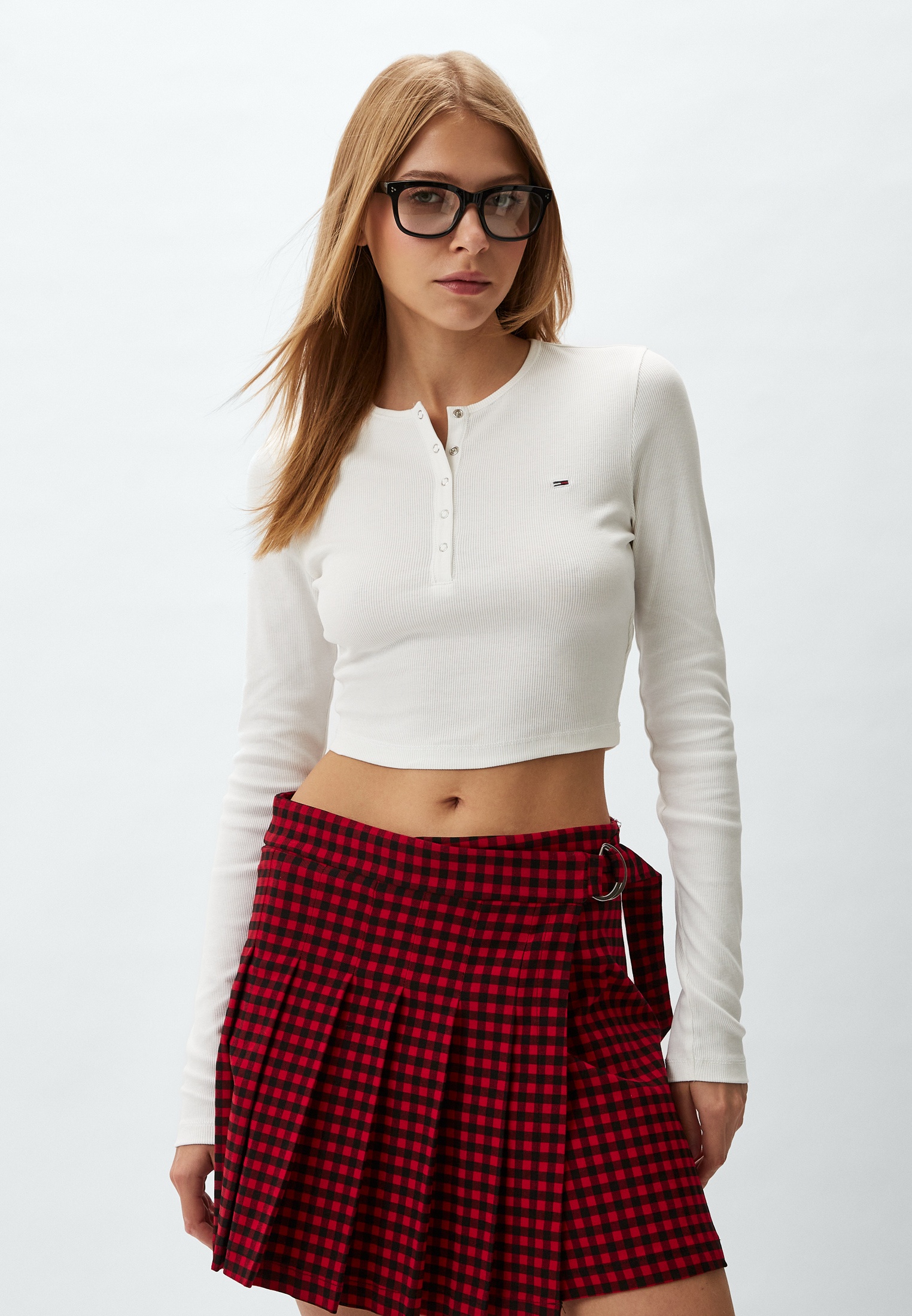 Лонгслив Tommy Jeans, цвет: белый, RTLADR034501 — купить в интернет ...