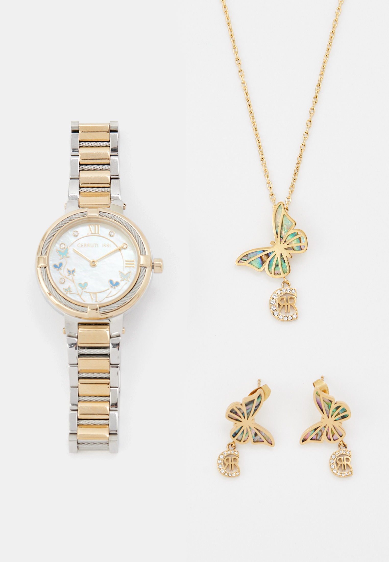 Часы, колье и серьги Cerruti 1881 XCIWLG0008303-WNE, цвет: золотой ...