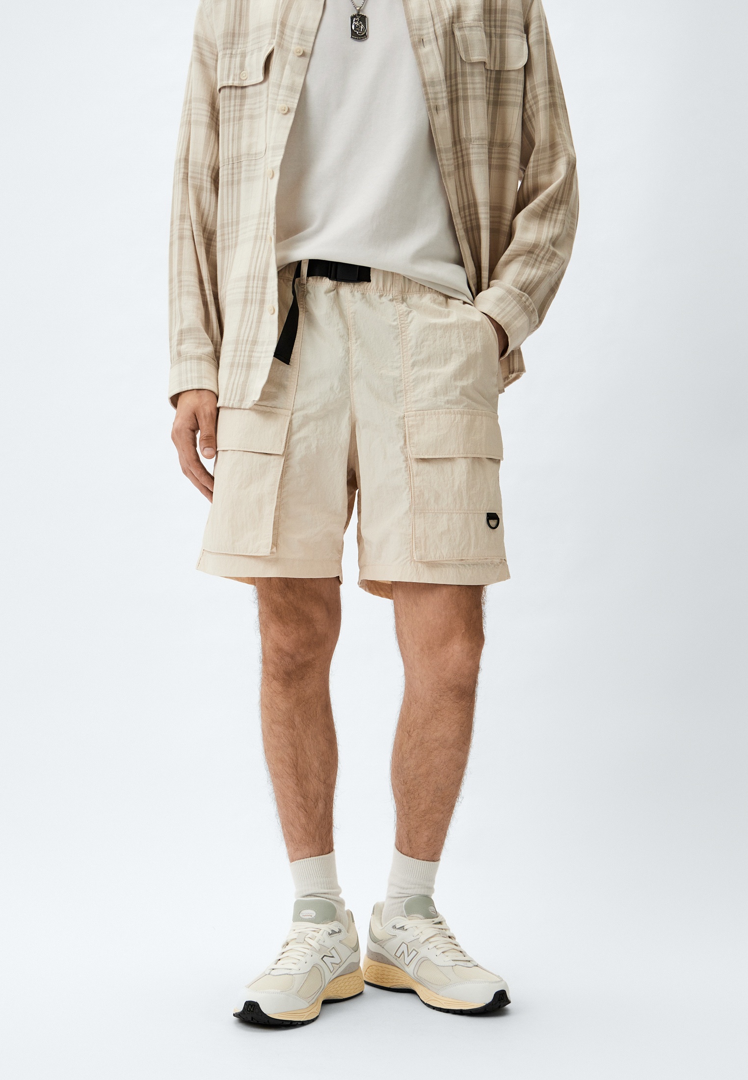 Шорты H&M, цвет: синий, RTLADR470701 — купить в интернет-магазине Lamoda