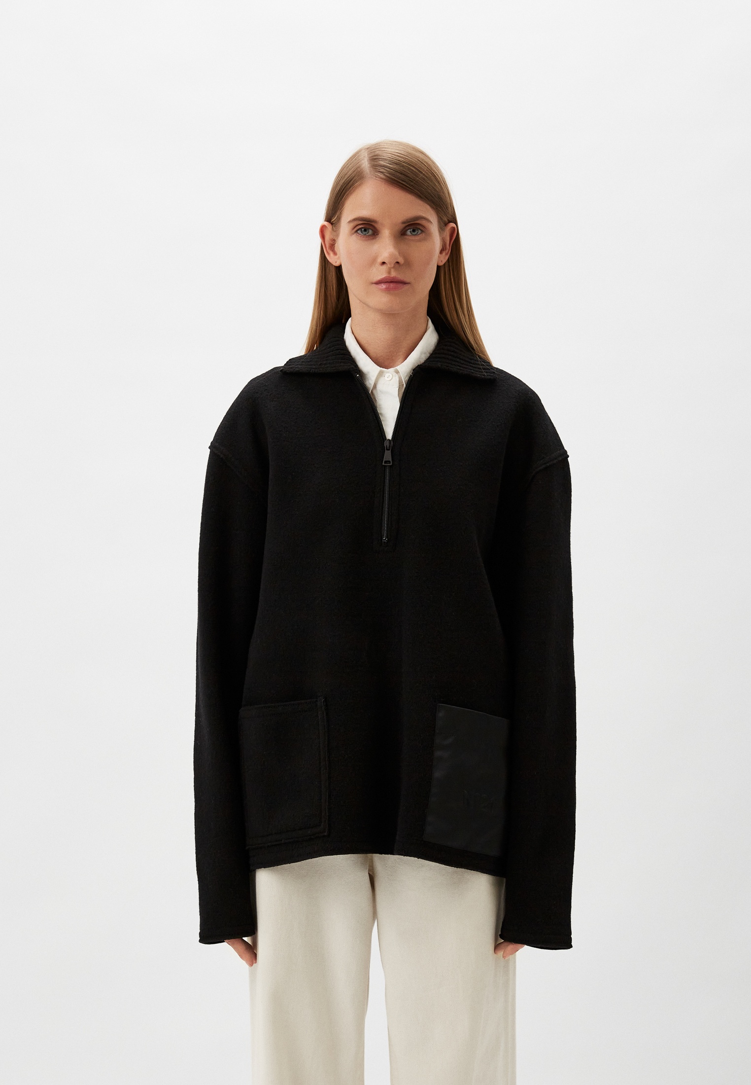 Поло N21, цвет: черный, RTLADR748901 — купить в интернет-магазине Lamoda