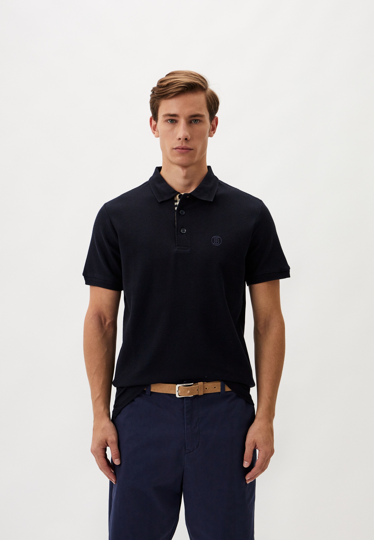 Поло Burberry, цвет: синий, RTLADS667601 — купить в интернет-магазине ...