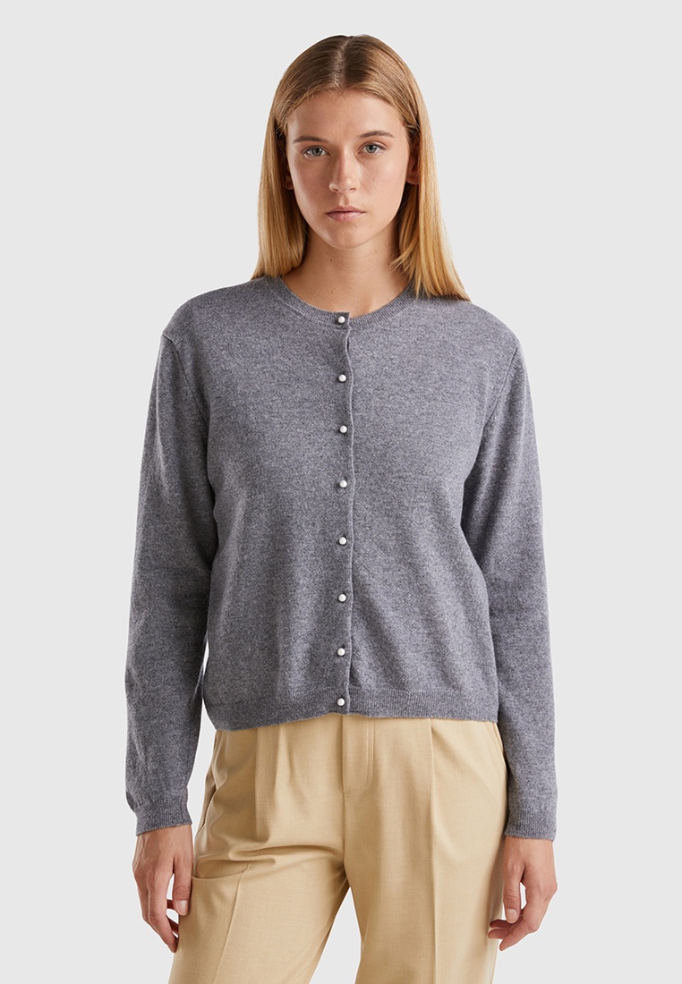 Кардиган United Colors of Benetton, цвет: серый, RTLADT251001 — купить ...