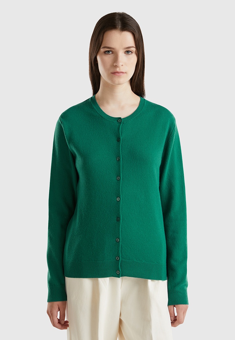 Кардиган United Colors of Benetton, цвет: зеленый, RTLADT251101 ...